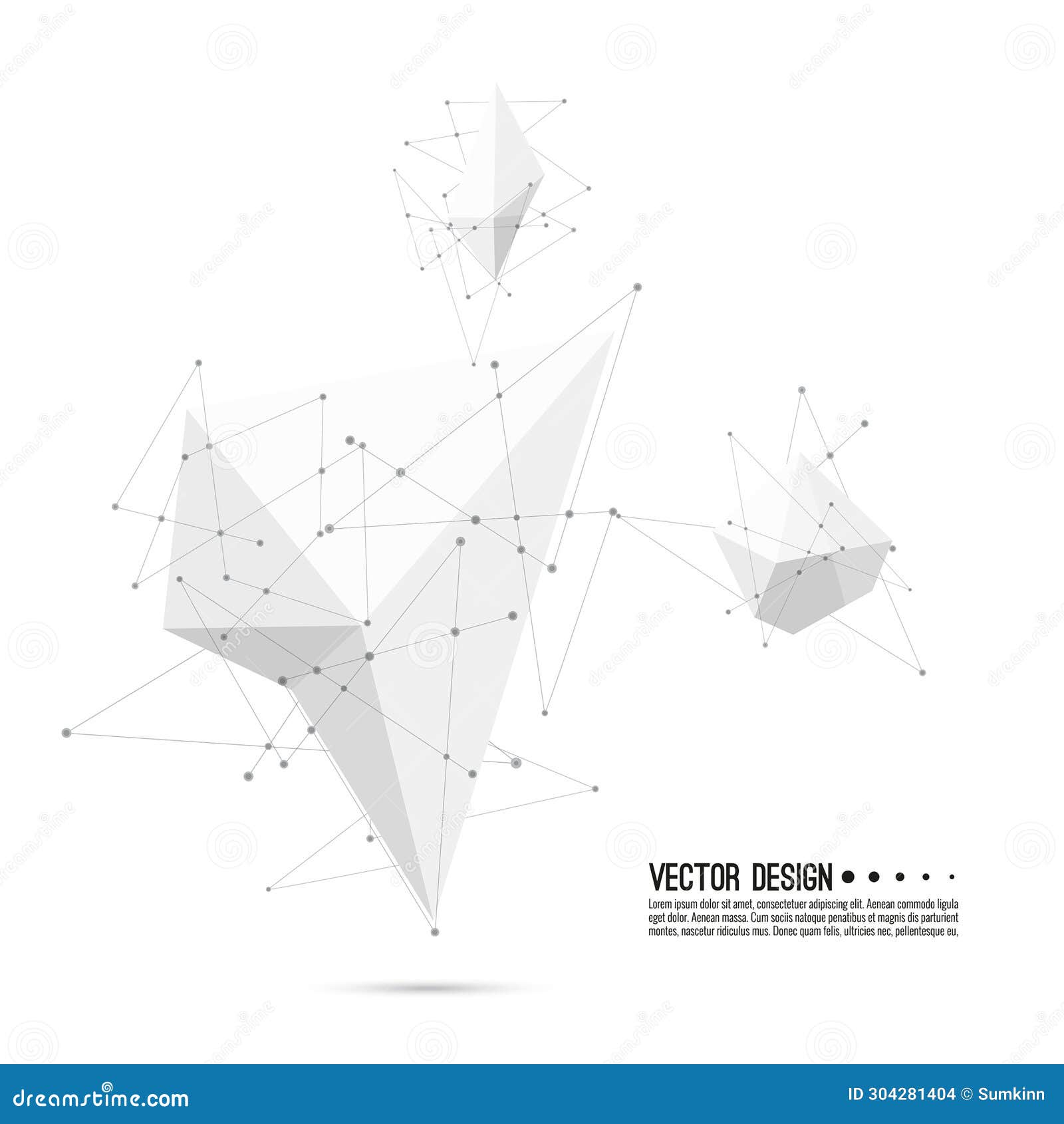 Abstract Polygonal Geometric Shape Stock Illustration - Illustration of ...