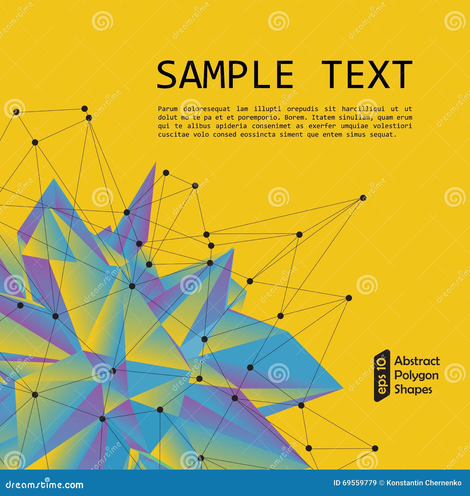 Abstract Polygonal Geometric Shape. Stock Vector - Illustration of ...