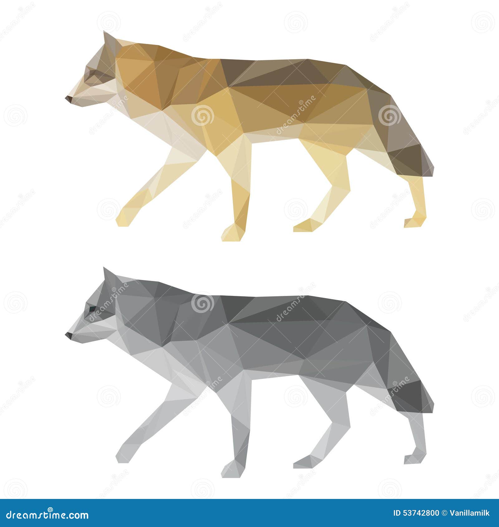 Polygonal Wolf Pattern Background Stock Illustrations – 93 Polygonal ...