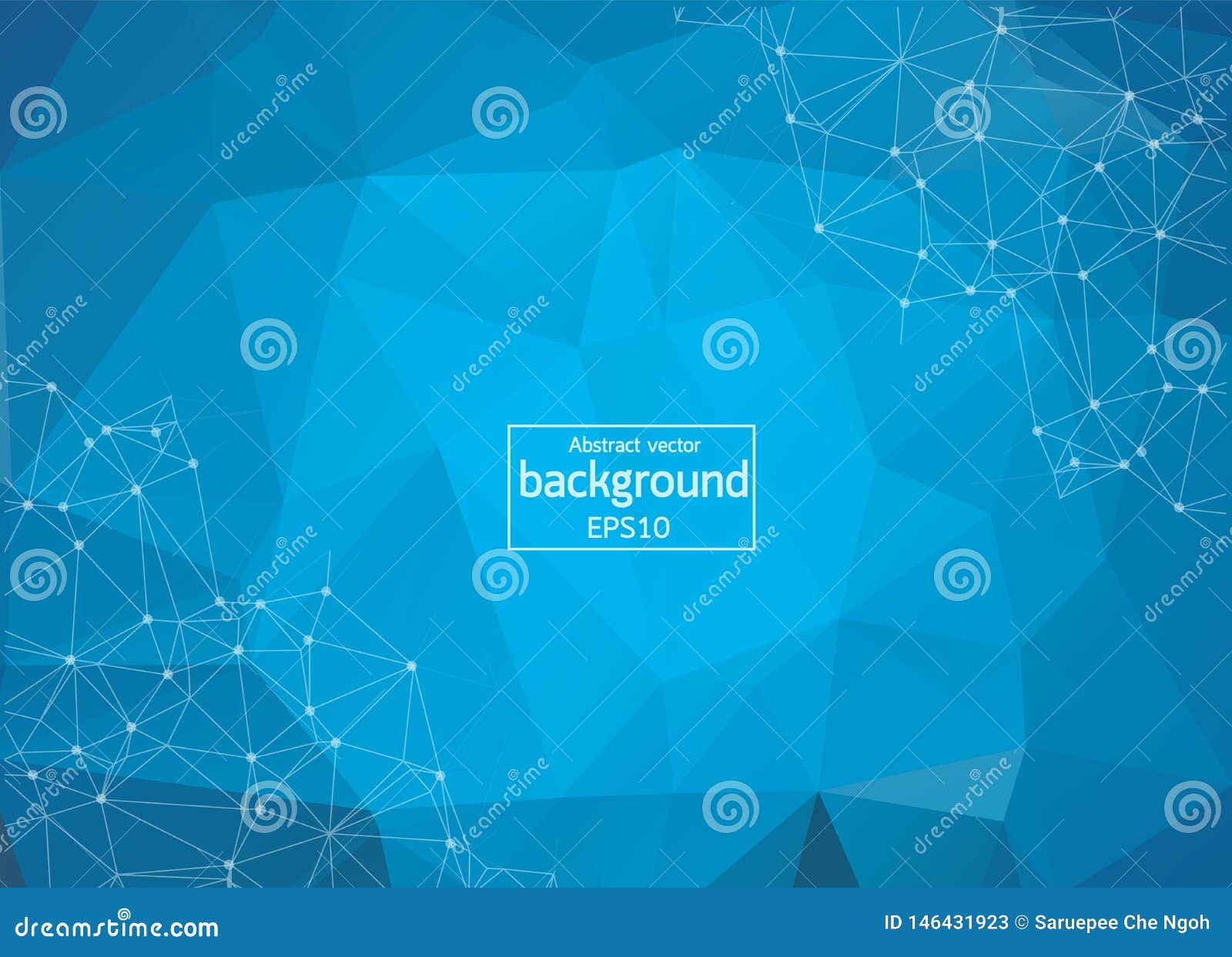 Abstract Polygonal Grid on Cosmic Background. Futuristic Illustration ...