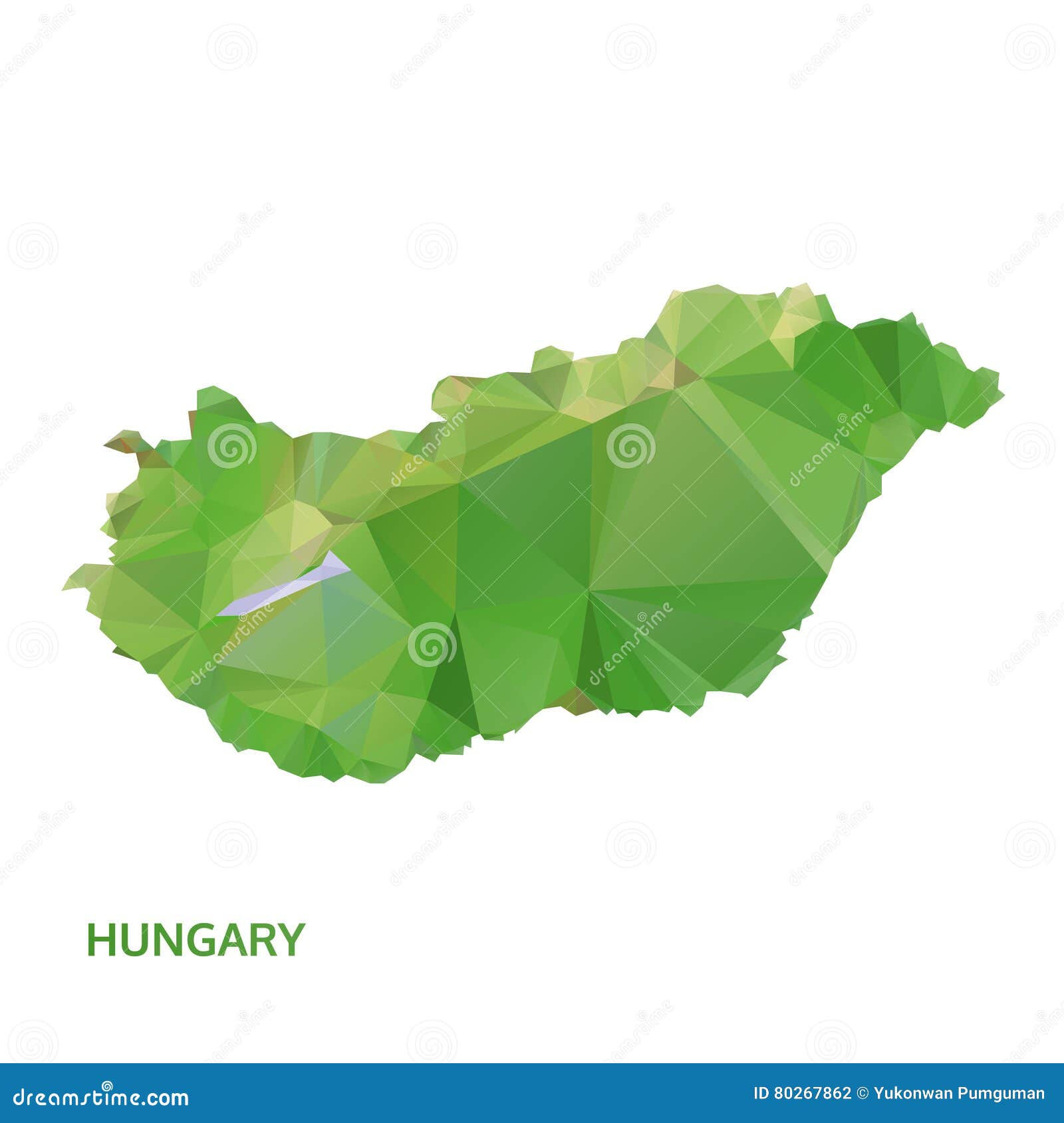 Abstract Polygonal Hungary Map. Poly Low Isolated Vector Stock Vector ...