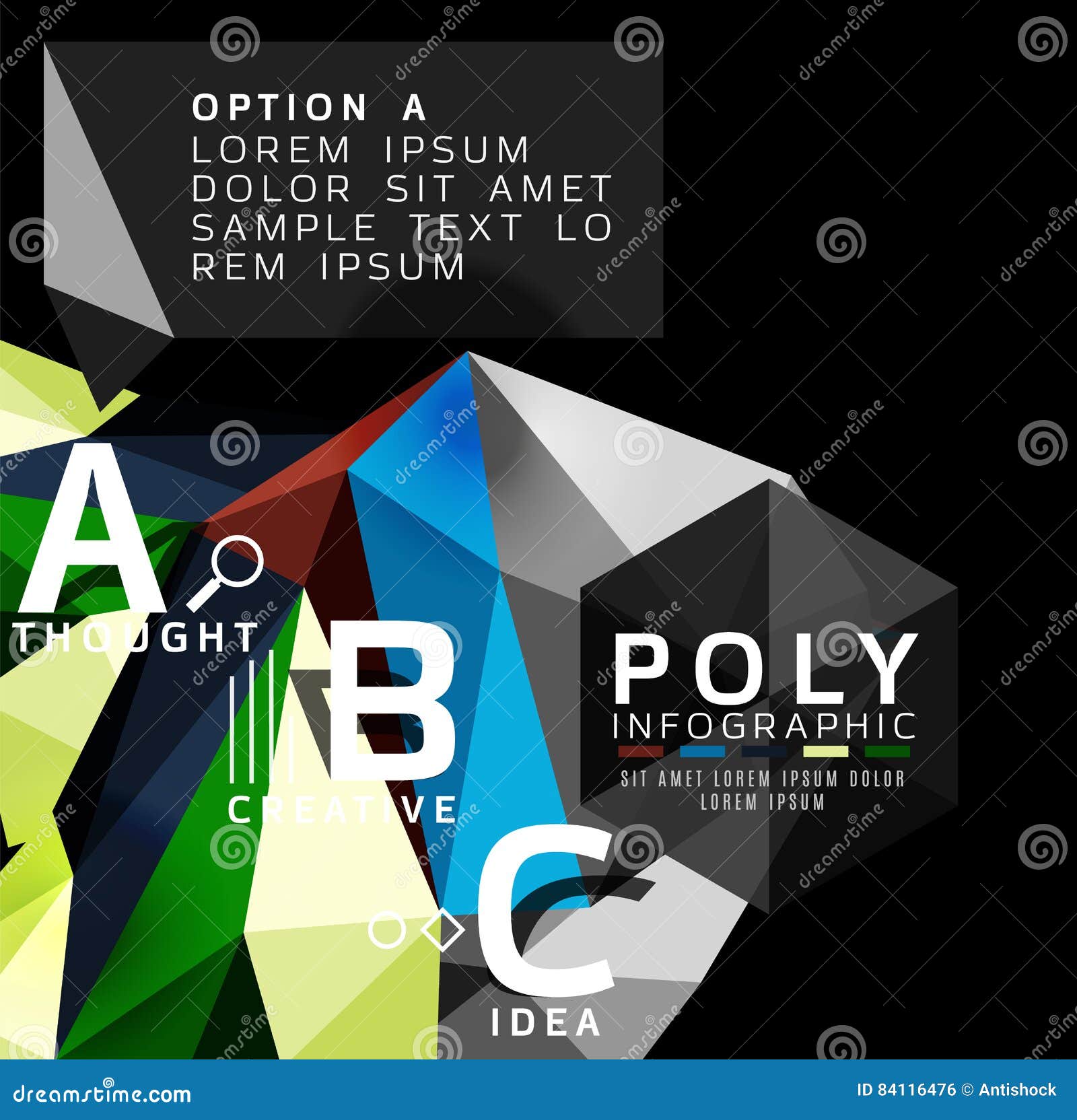 Abstract Polygonal Infographics Stock Vector - Illustration of ...