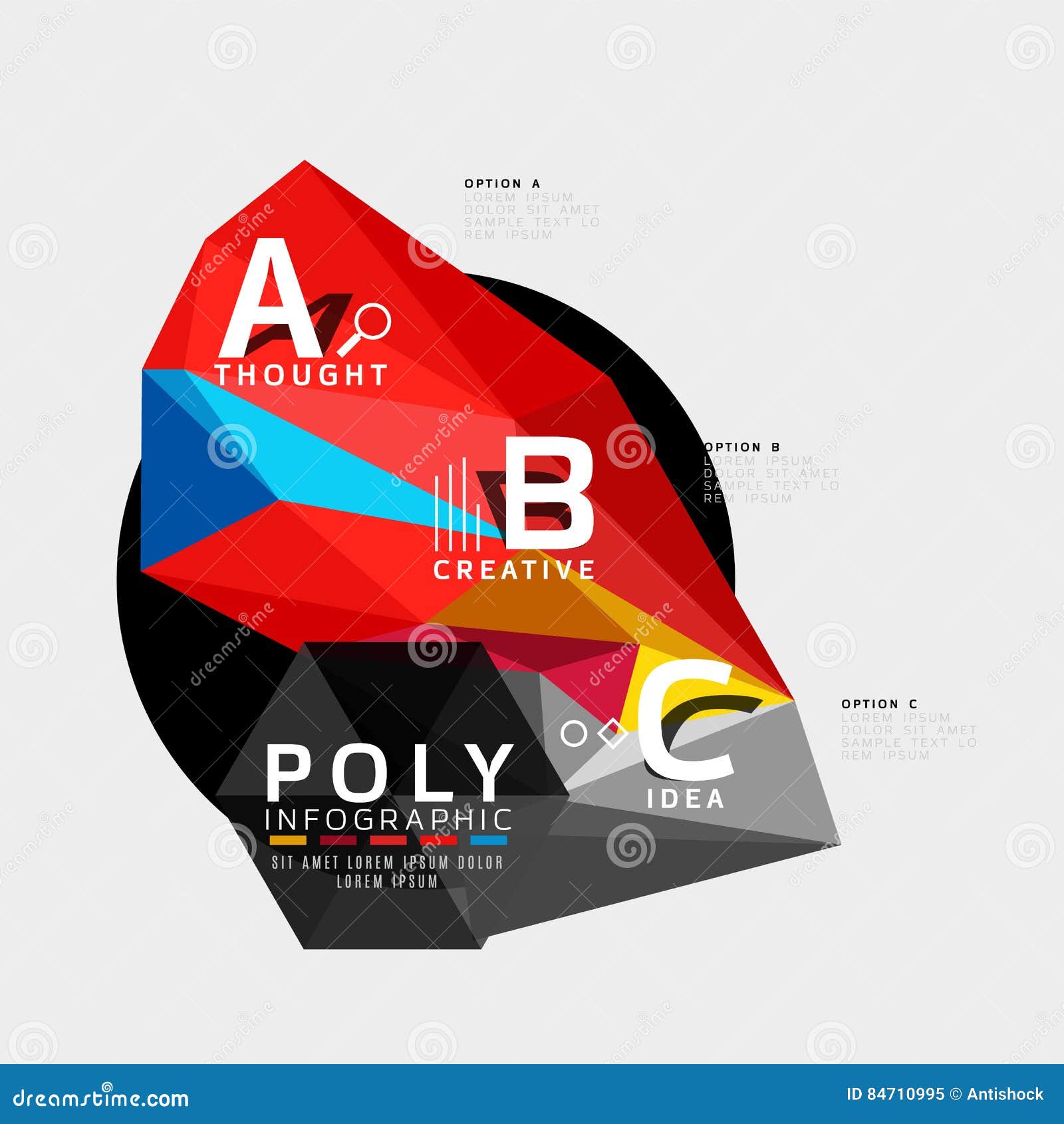 Abstract Polygonal Infographics Stock Vector - Illustration of graphic ...