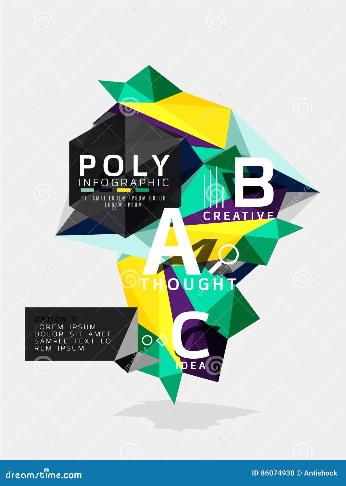 Abstract Polygonal Infographics Stock Vector - Illustration of pattern ...