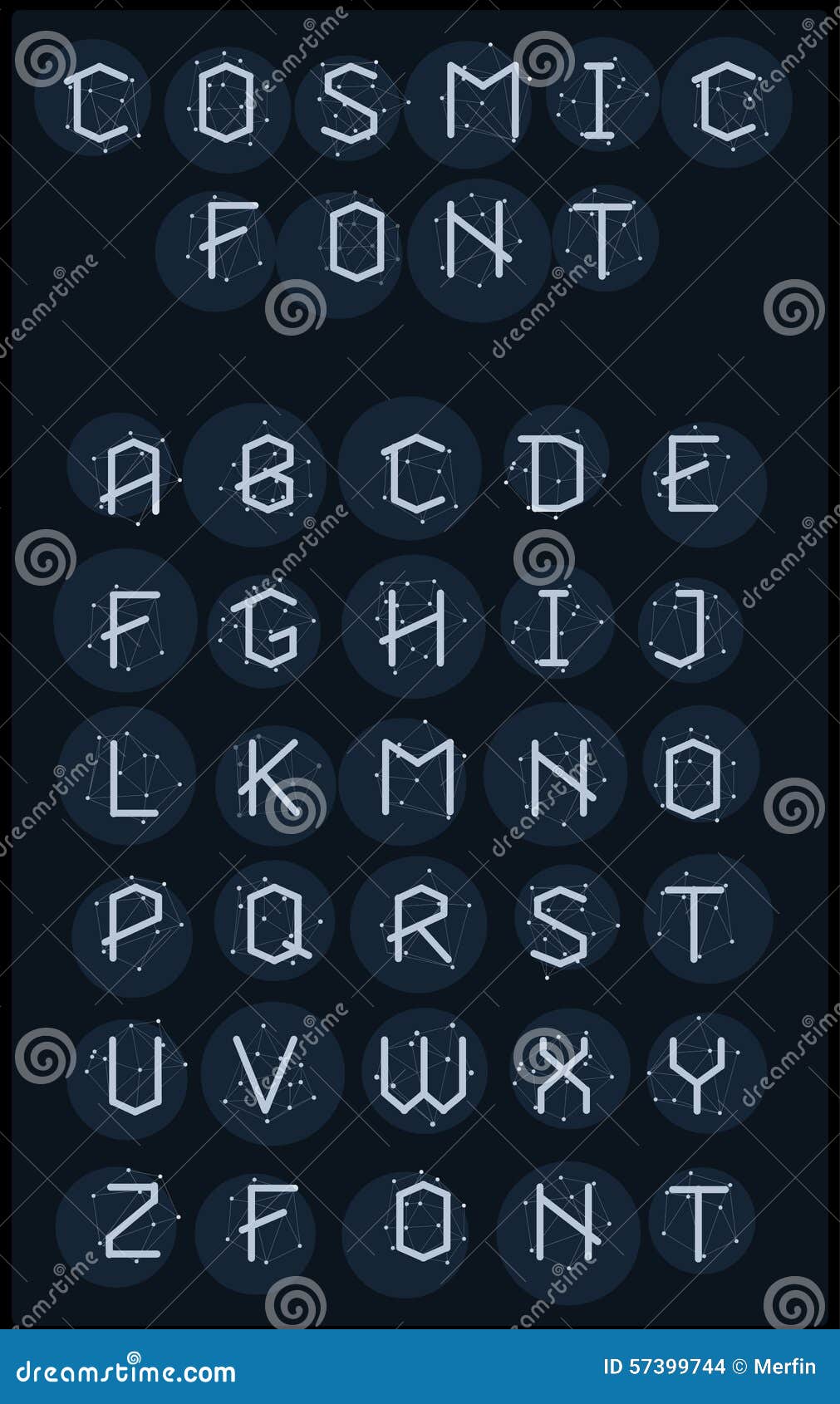 Abstract Polygonal Letter in Cosmic Style Stock Vector - Illustration ...