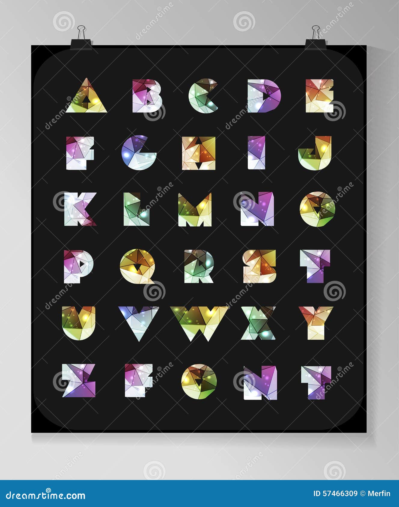 Abstract Polygonal Letter in Cosmic Style Stock Vector - Illustration ...