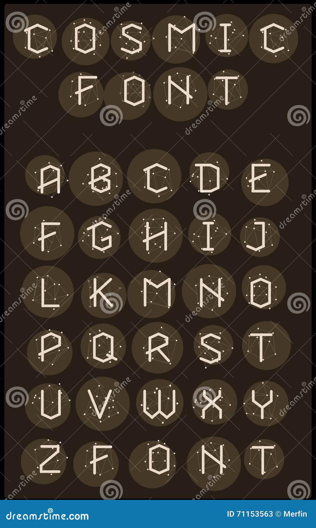 Abstract Polygonal Letter in Cosmic Style Stock Vector - Illustration ...