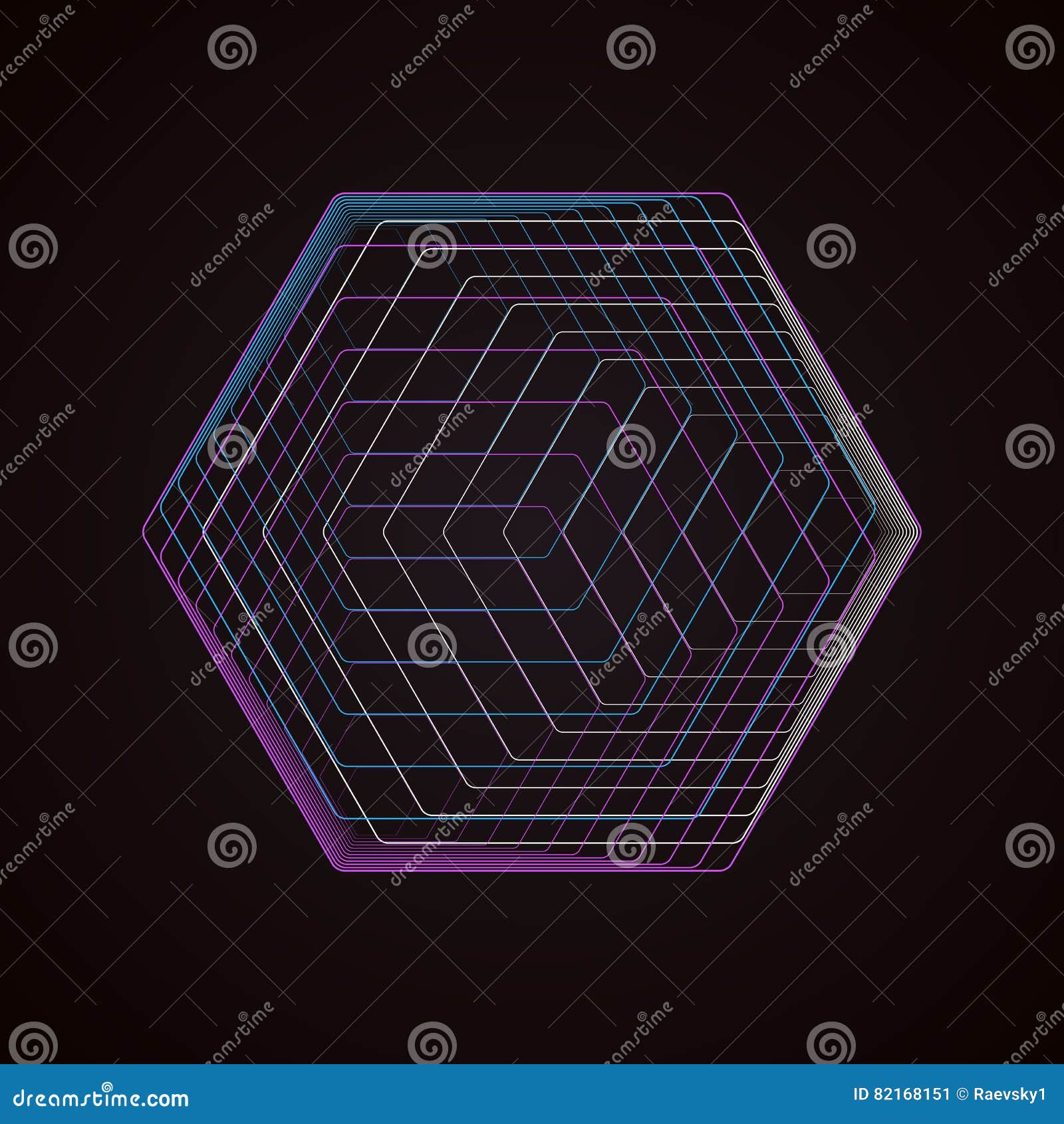 Abstract Polygonal Logo Isolated on Black. Geometric Design Symbol ...