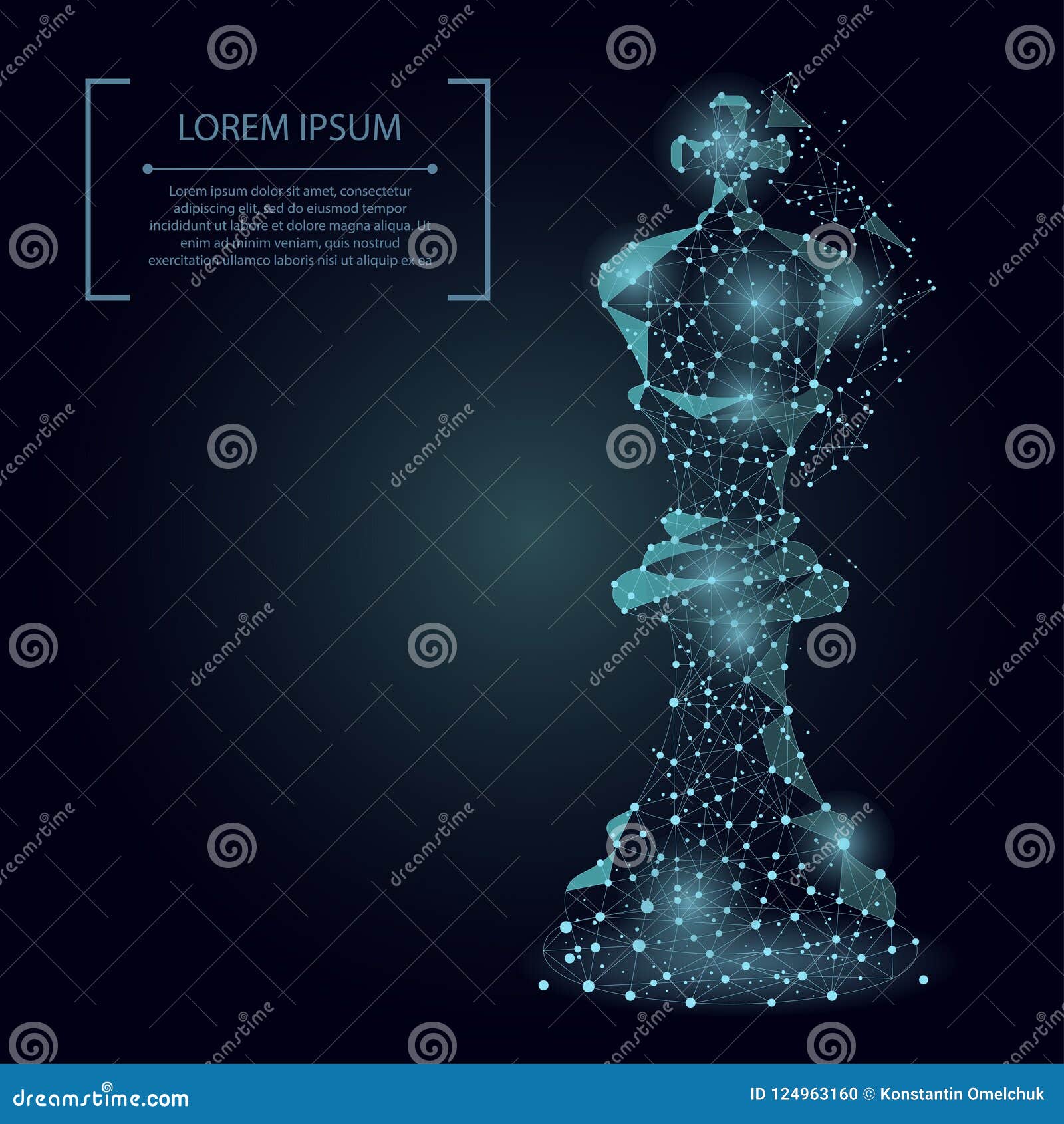 Low Poly Abstract Blue Gowing Down Chart Cartoon Vector | CartoonDealer ...