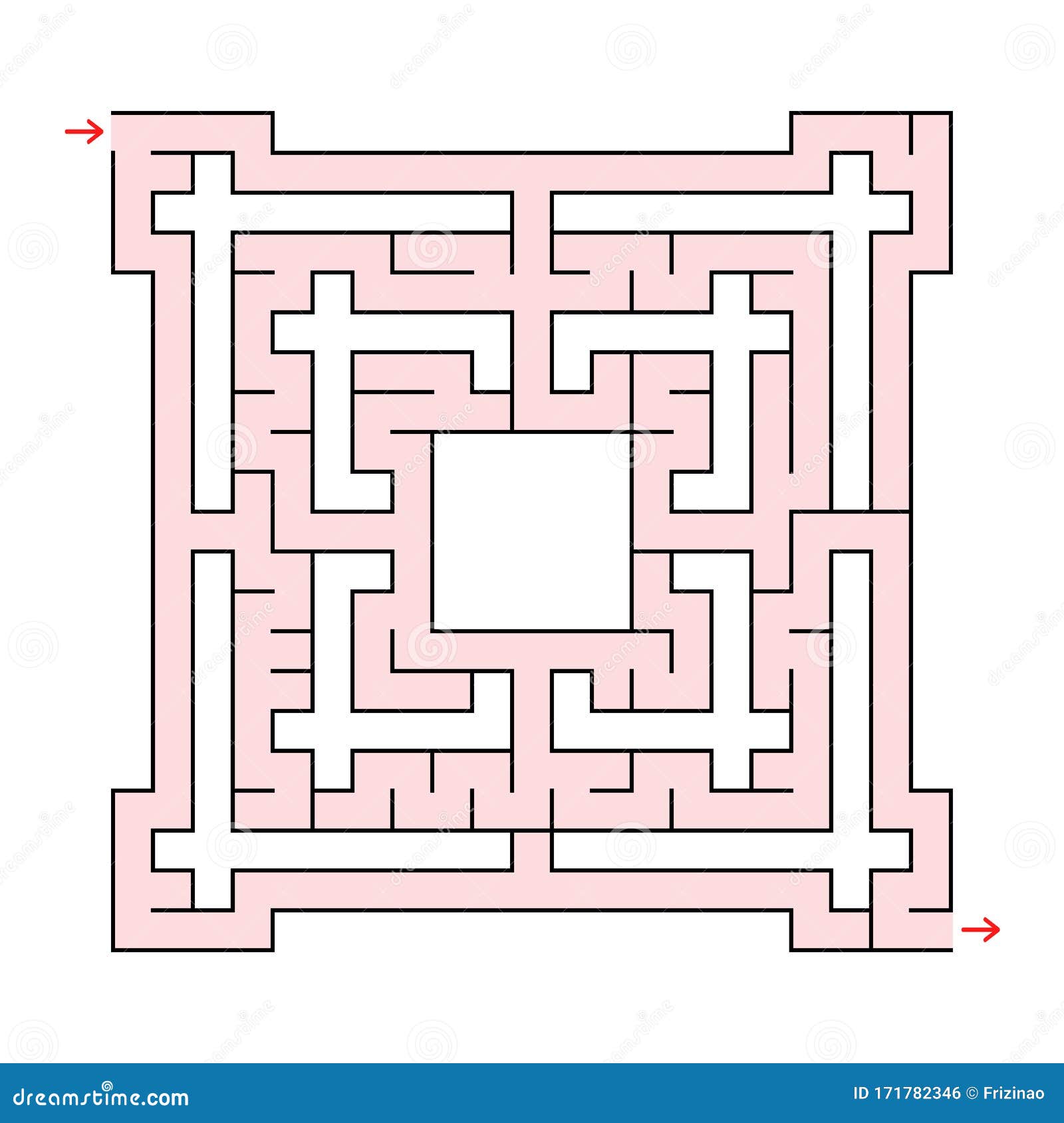 Abstract Polygonal Maze of Fantastic Shape. Vector Illustration ...