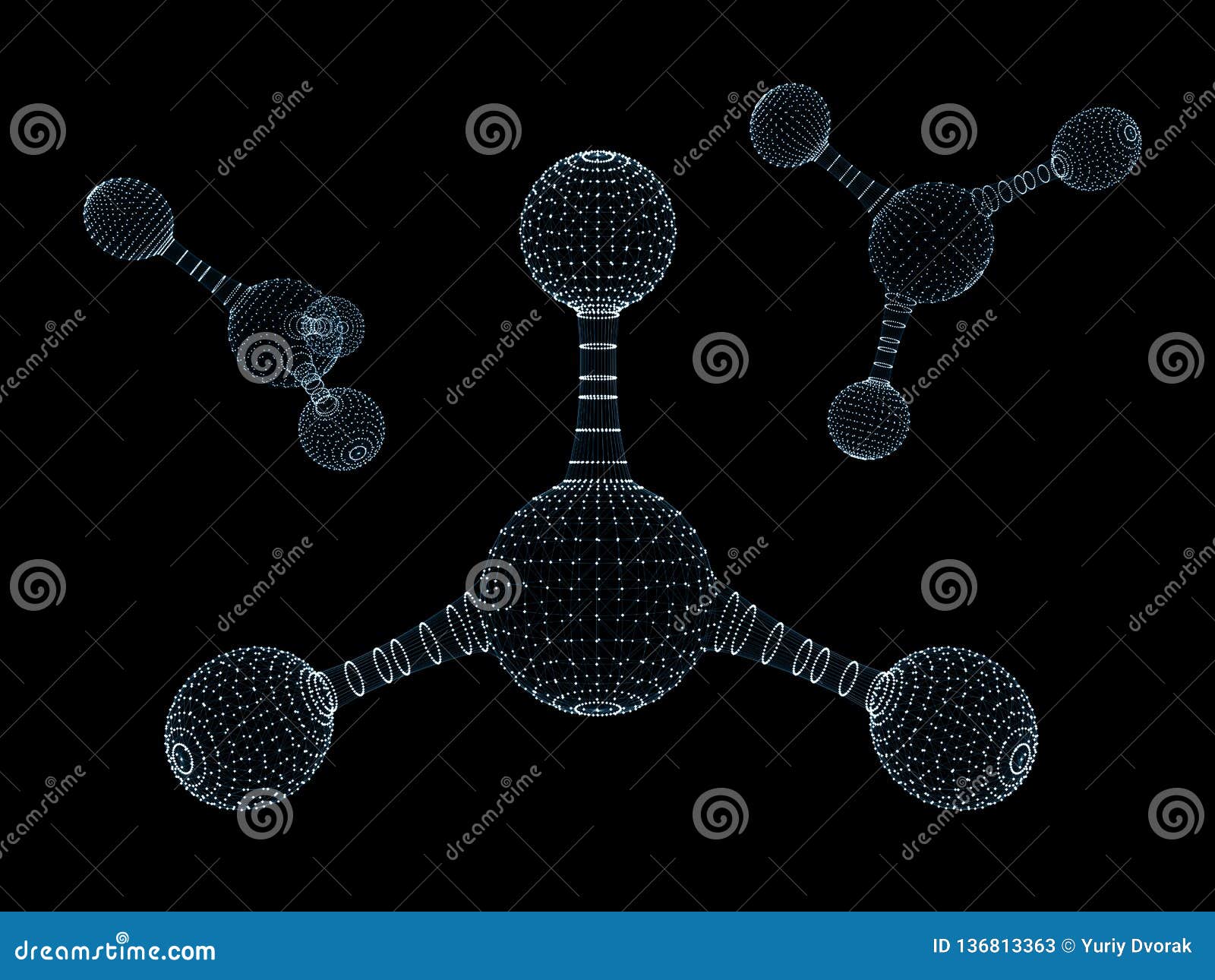 Abstract Polygonal Molecule Structure Icon. Low Poly Biological ...