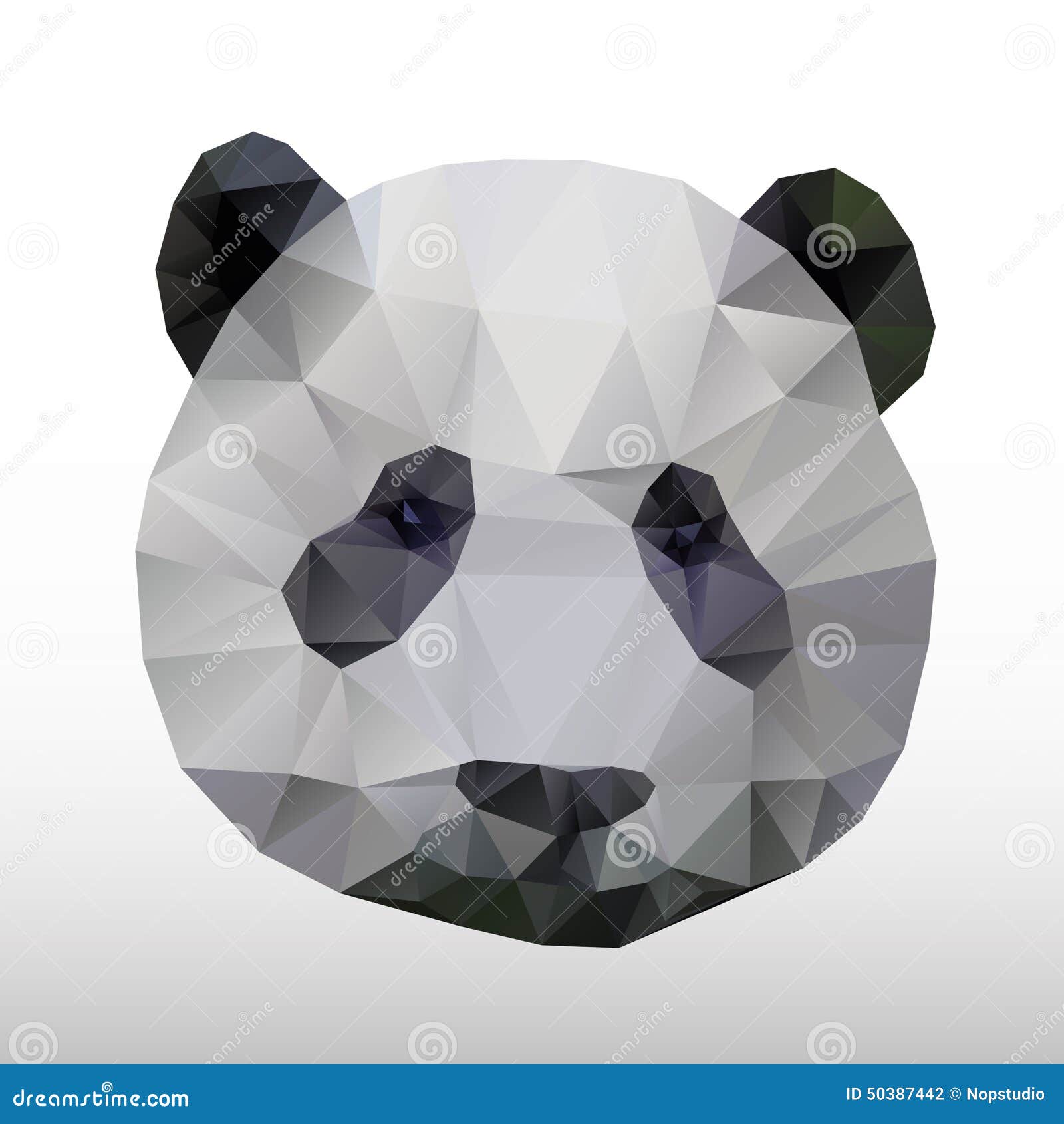 Abstract polygonal panda stock vector. Illustration of nature - 50387442