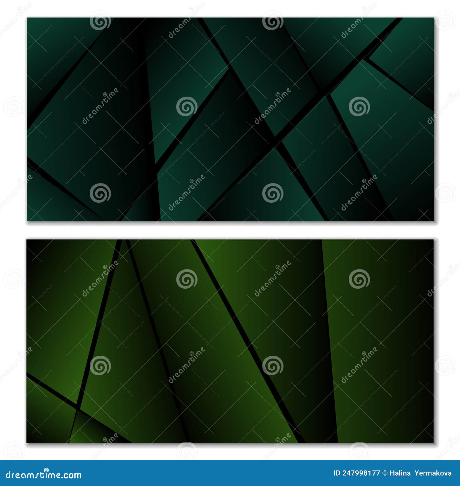 Abstract Polygonal Pattern. Set of Two Dark Gradient Polygonal ...