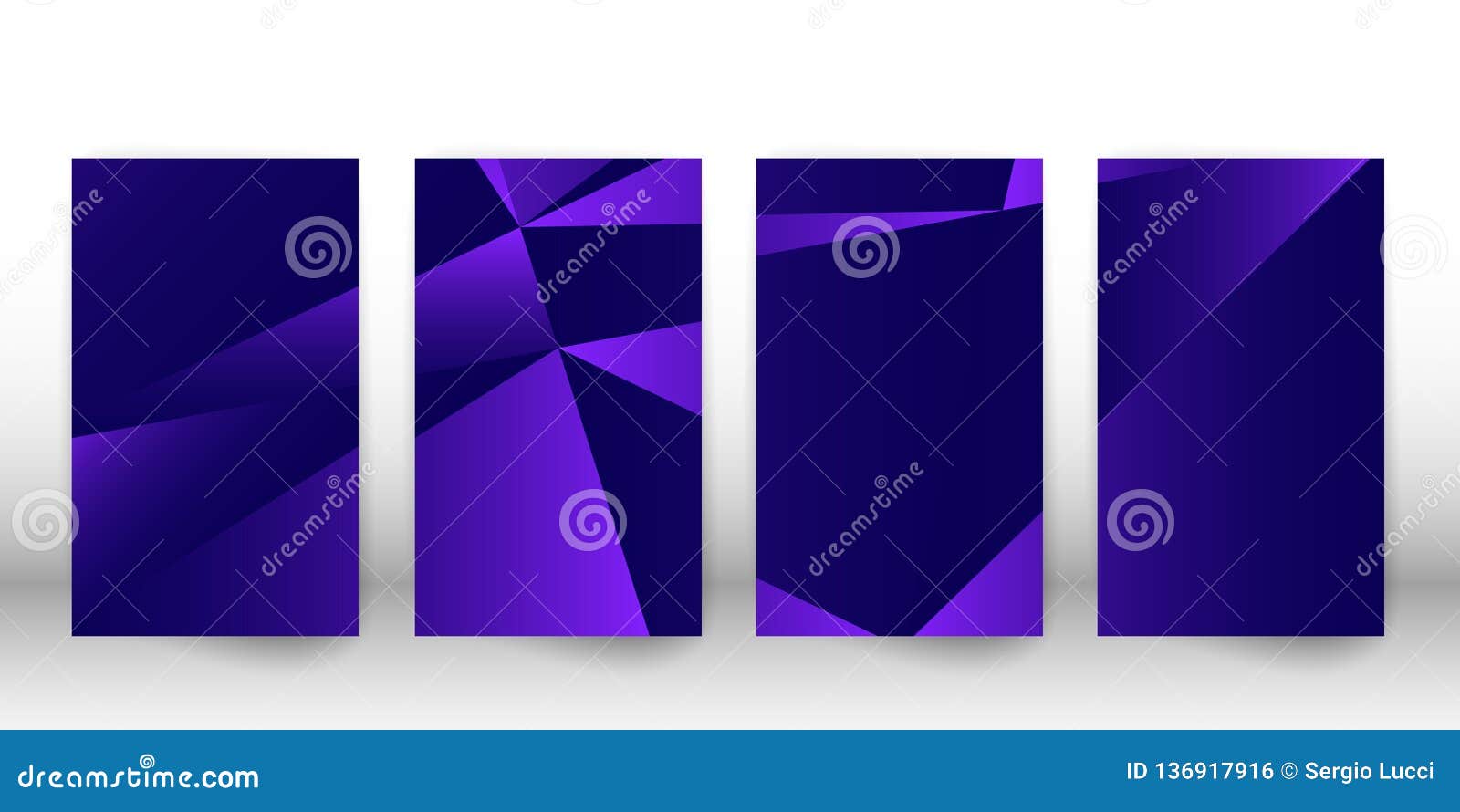 Abstract Polygonal Pattern. Dark Cover Design with Geometric Shapes ...