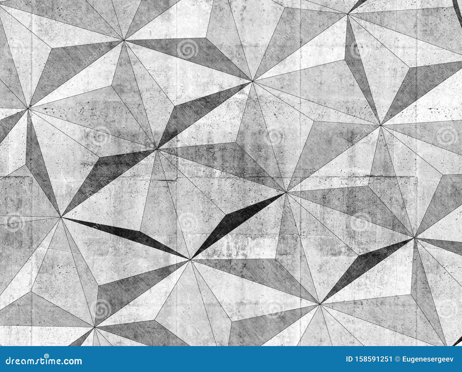 Abstract Polygonal Pattern Drawing 3d Stock Illustration - Illustration ...