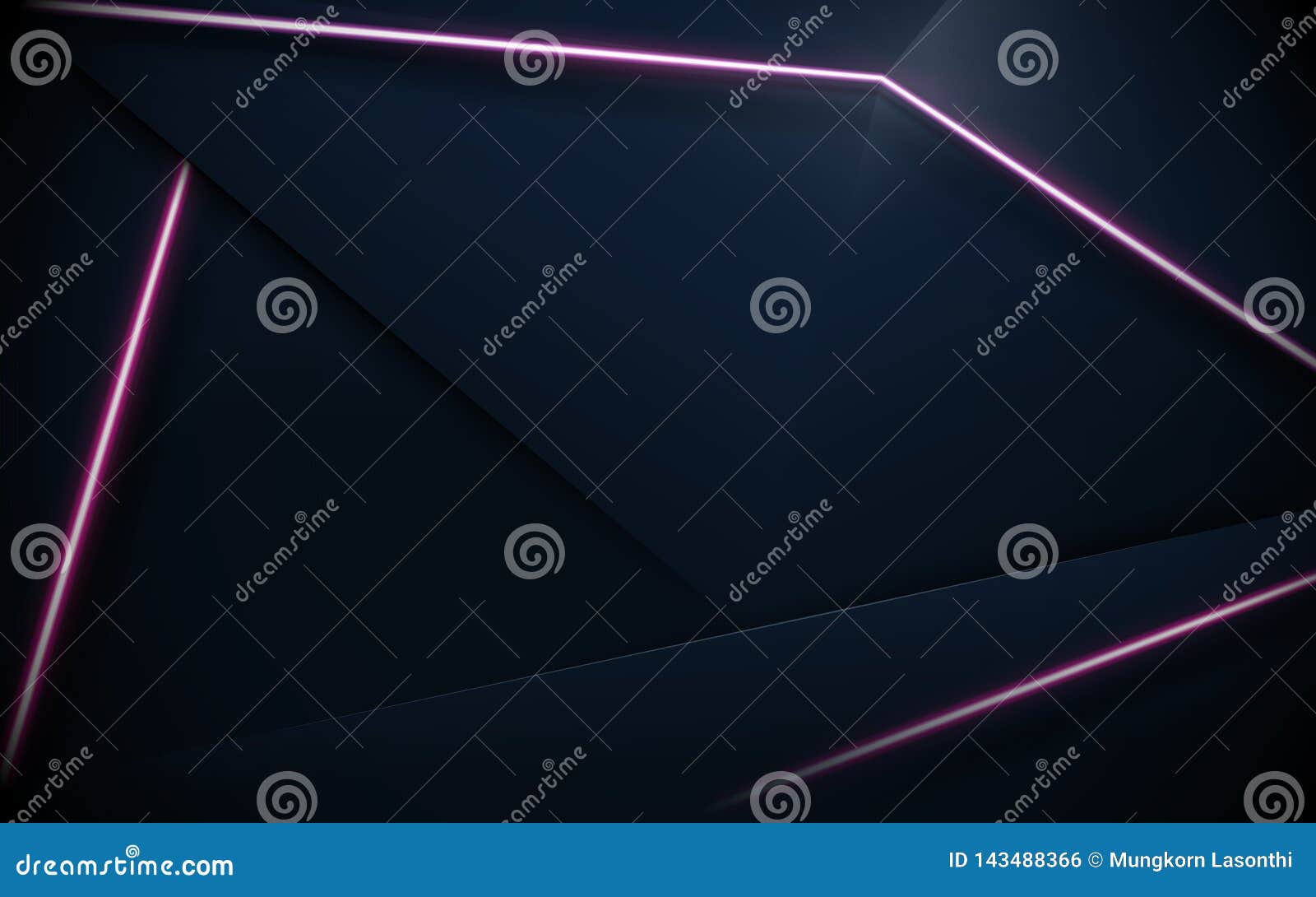 Purple Neon Frame With Reflection Effect. Realistic Square Neon Banner ...