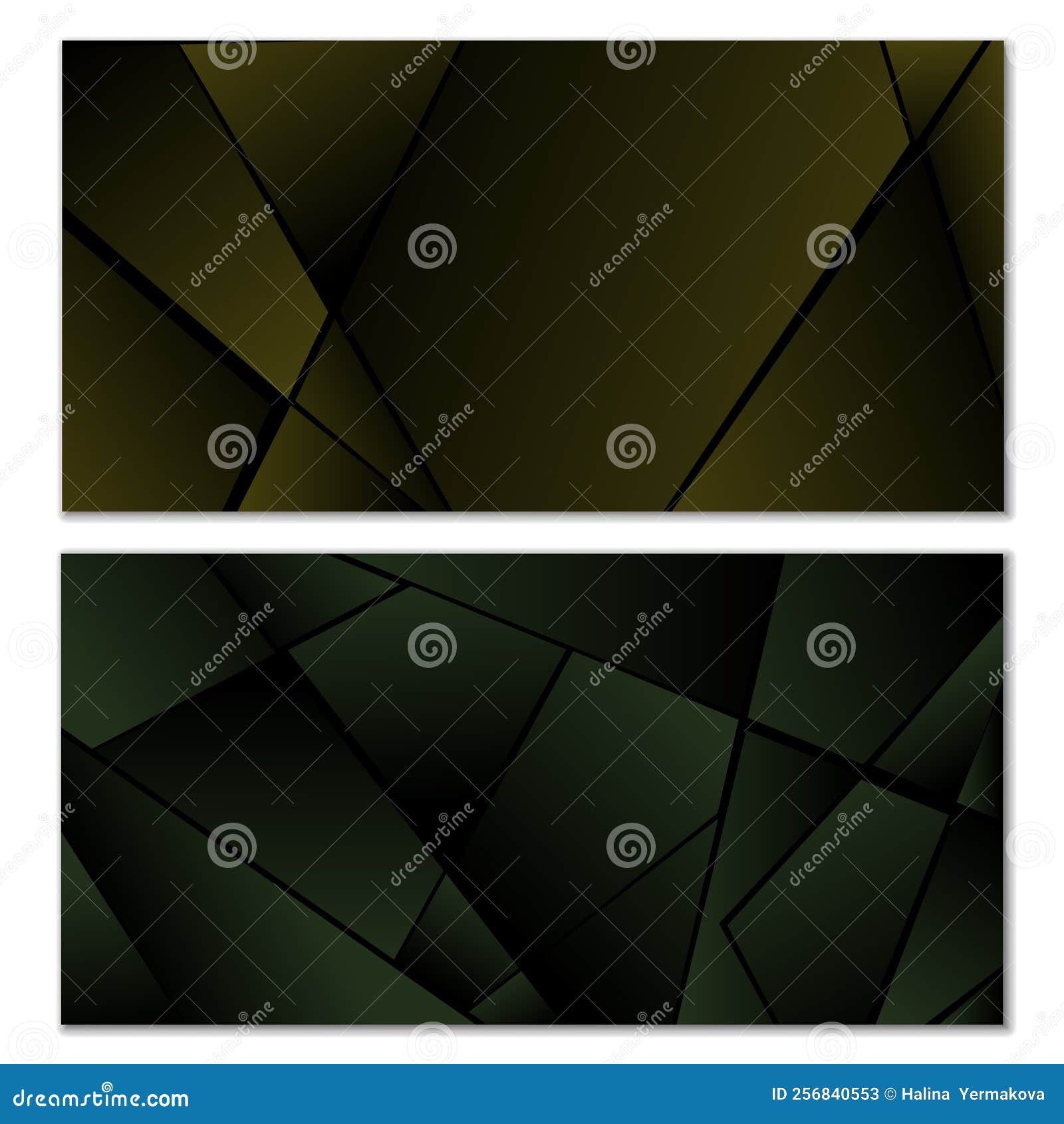 Abstract Polygonal Pattern. Set of Two Dark Gradient Polygonal ...