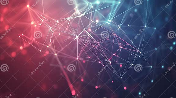 Abstract Polygonal Plexus Network Background Connecting Points and Lines Creating Futuristic ...