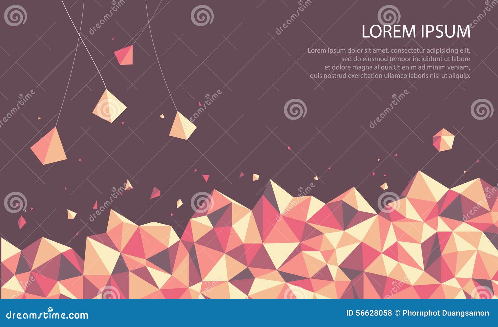 Abstract Polygonal Poster Background, Vector Illustration Stock Vector ...