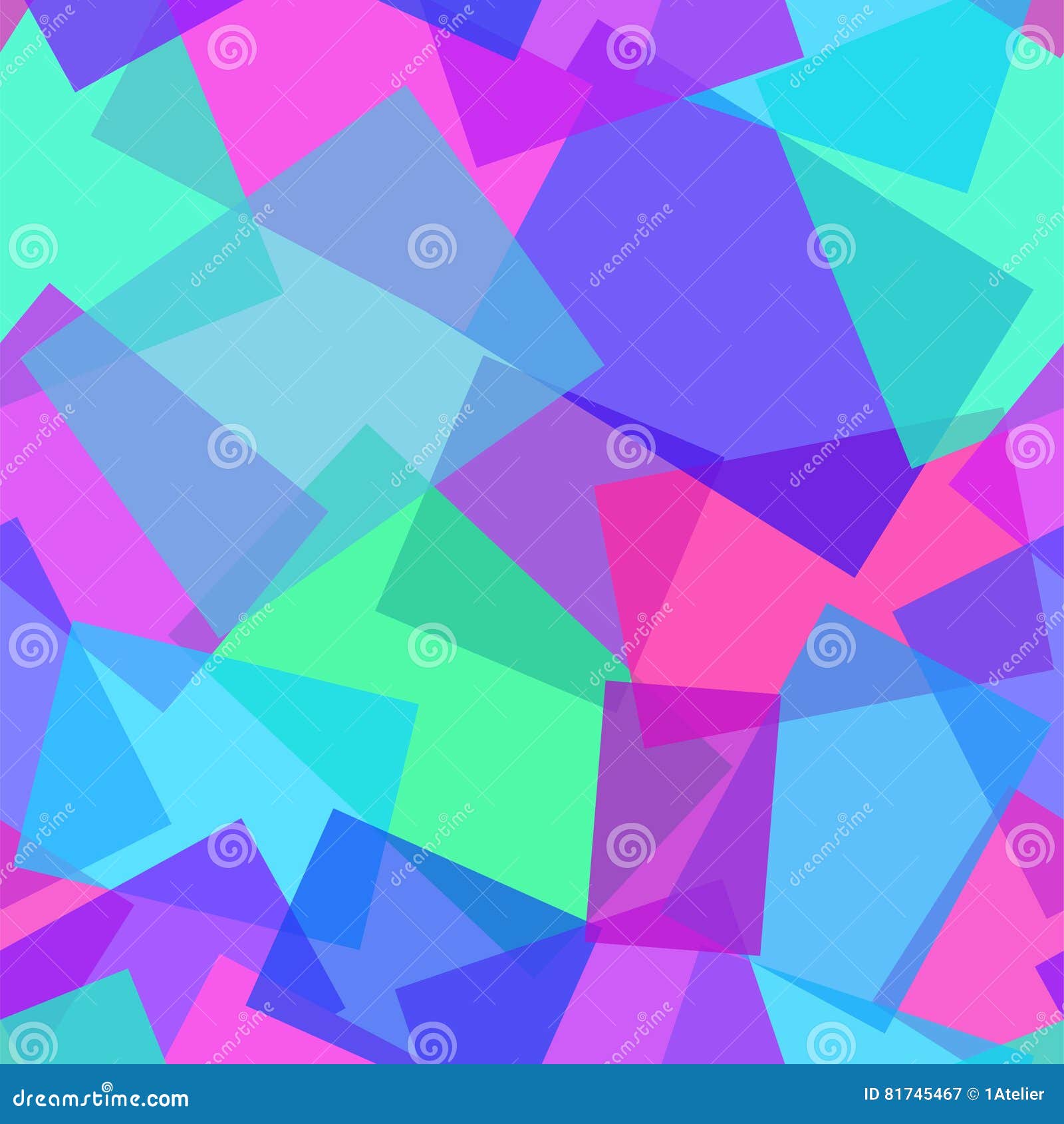 Abstract Polygonal Purple and Blue Seamless Vector Geometric Pattern ...