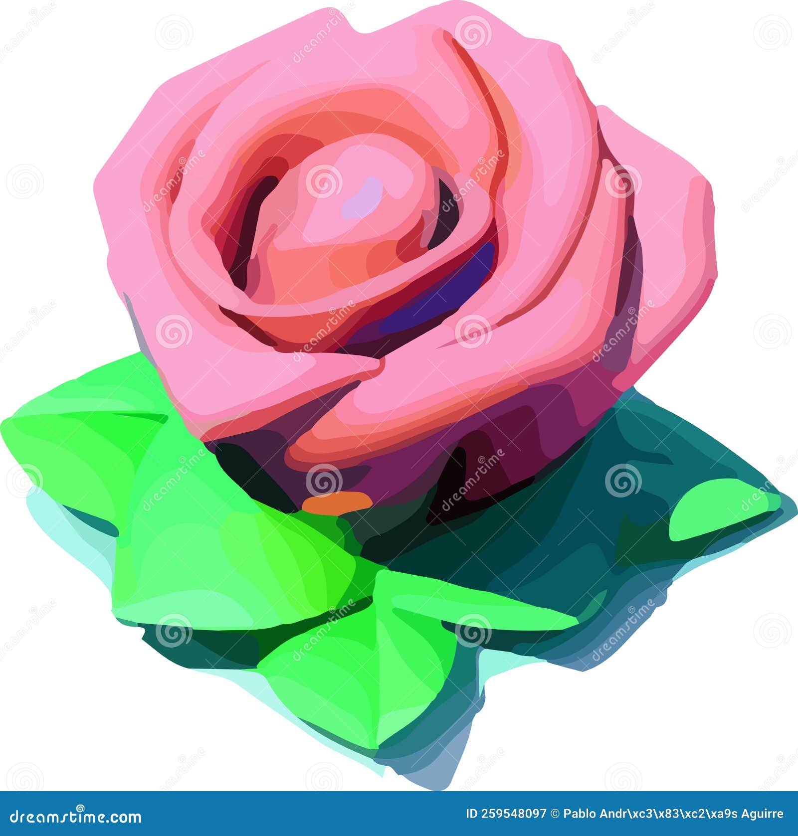 Abstract Polygonal Rose . Low Poly Illustration Stock Vector ...