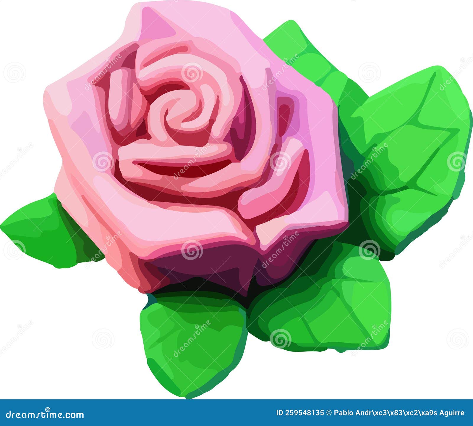 Abstract Polygonal Rose . Low Poly Illustration Stock Vector ...