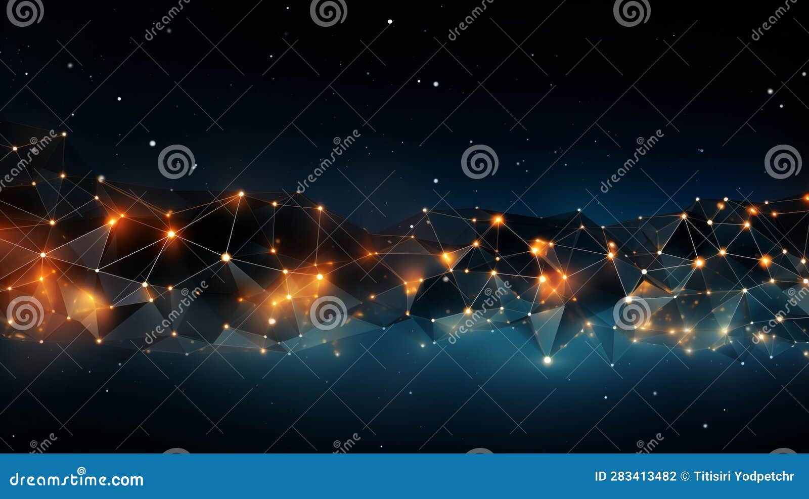 Abstract Polygonal Space Background with Connecting Dots and Lines ...