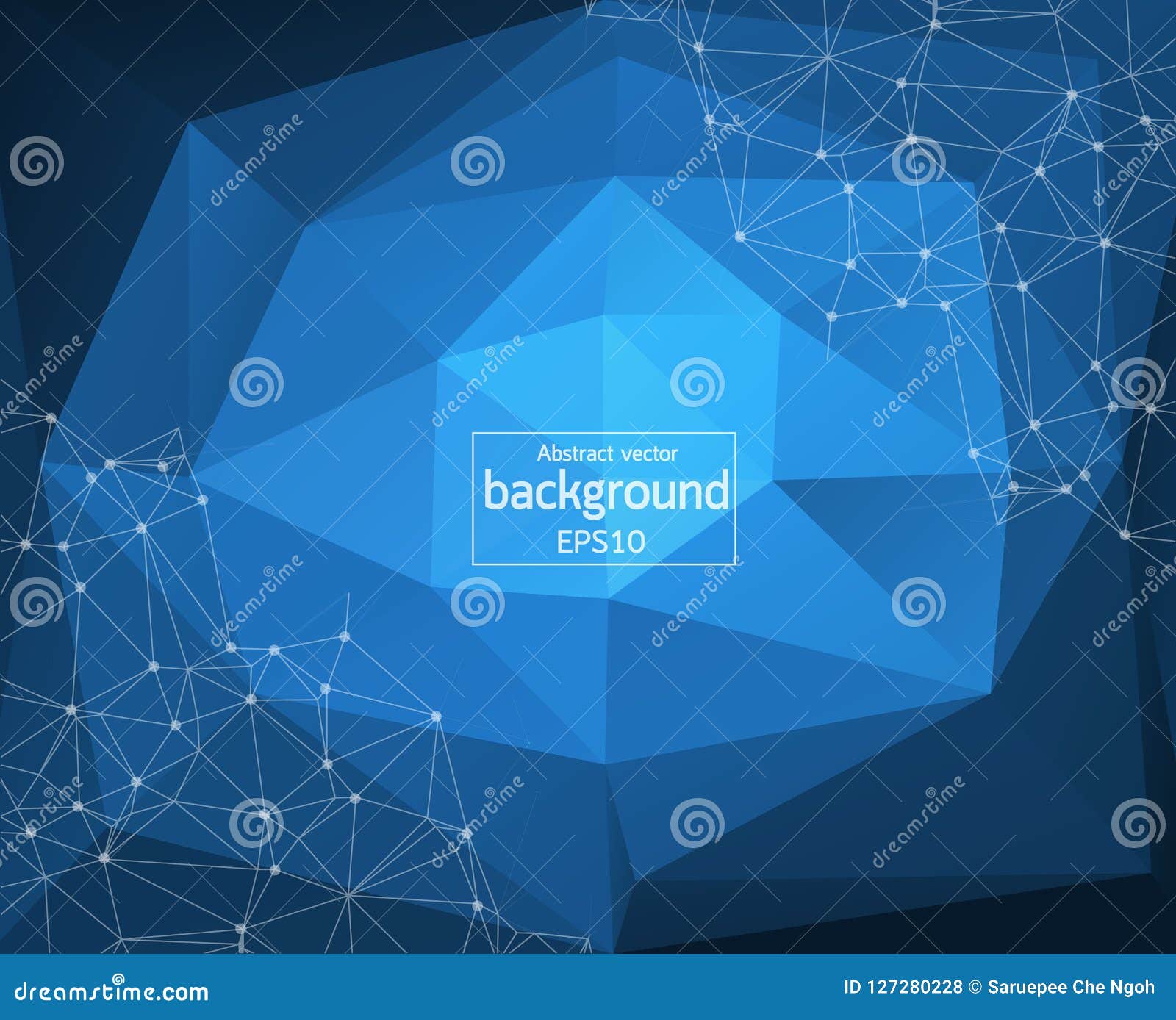 Abstract Polygonal Space Background with Connecting Dots and Lines ...