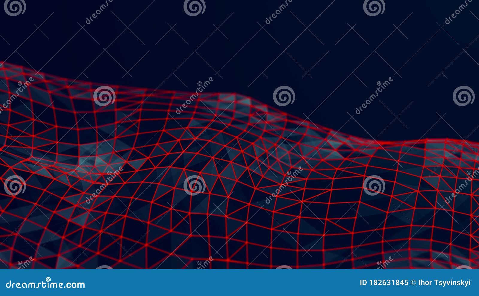 Abstract Polygonal Space with Dots and Lines. Triangular Structure. Background Concept for Your ...