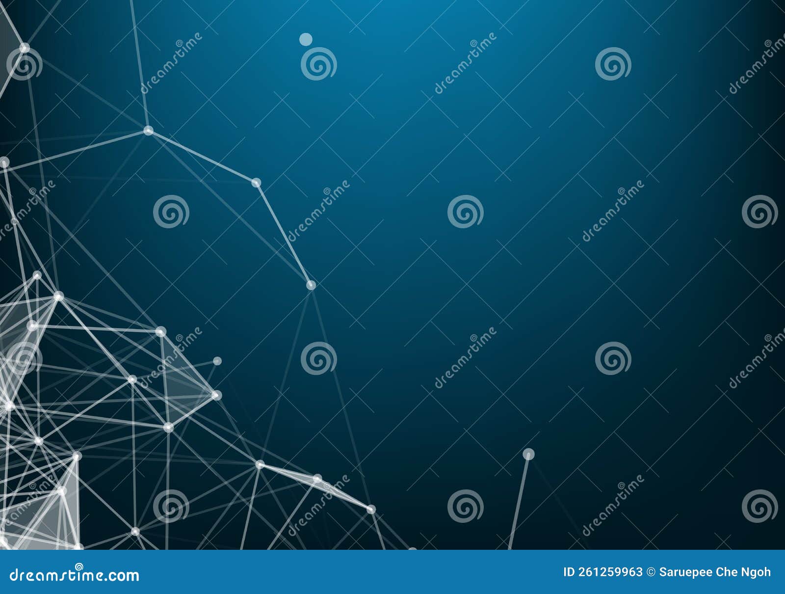 Abstract Polygonal Space Low Poly Dark Background with Connecting Dots ...