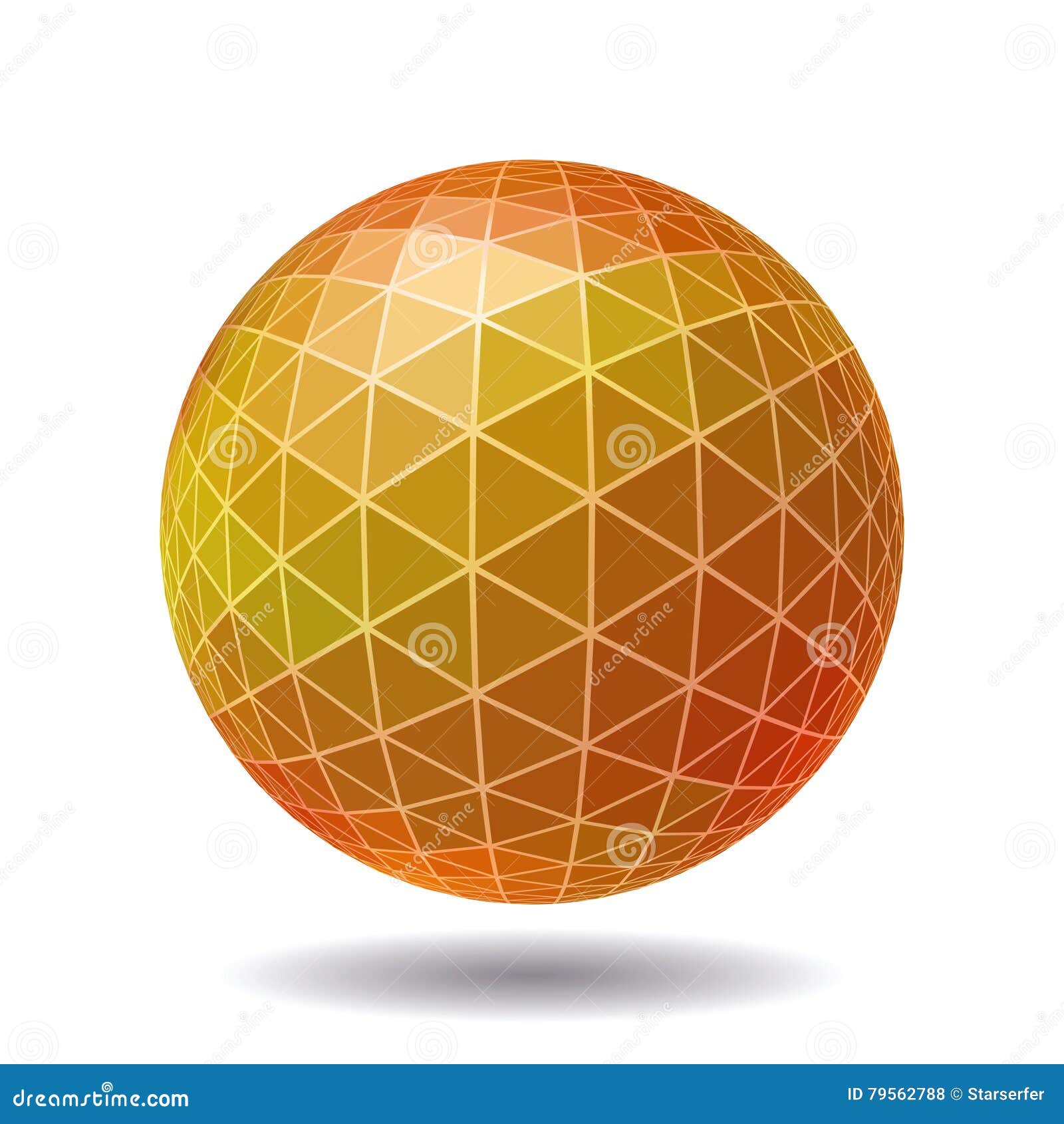 Abstract polygonal sphere stock vector. Illustration of modern - 79562788