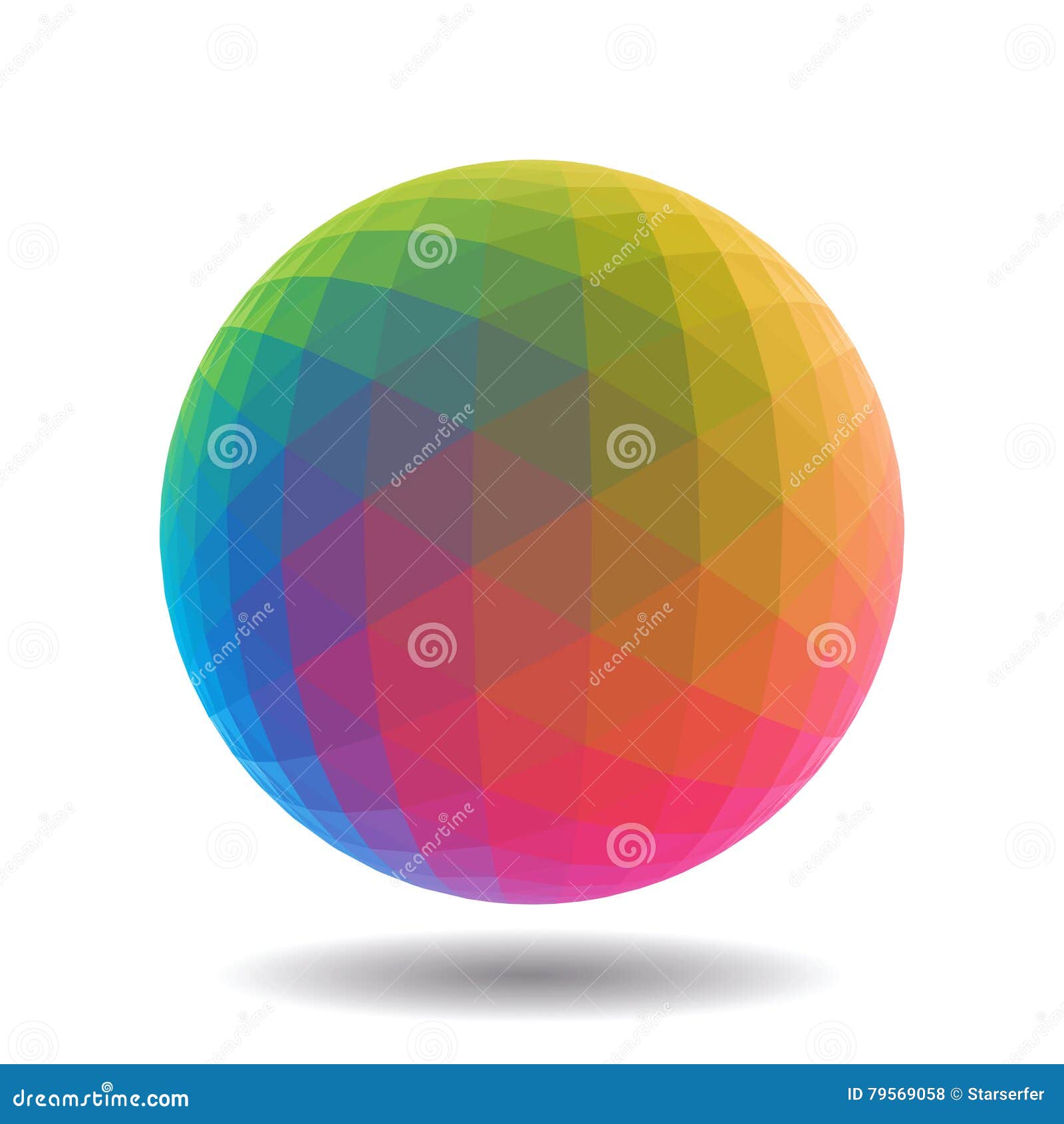Abstract polygonal sphere stock vector. Illustration of digital - 79569058