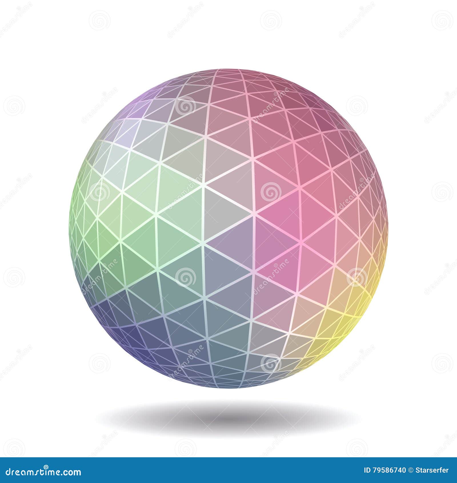 Abstract polygonal sphere stock vector. Illustration of modern - 79586740