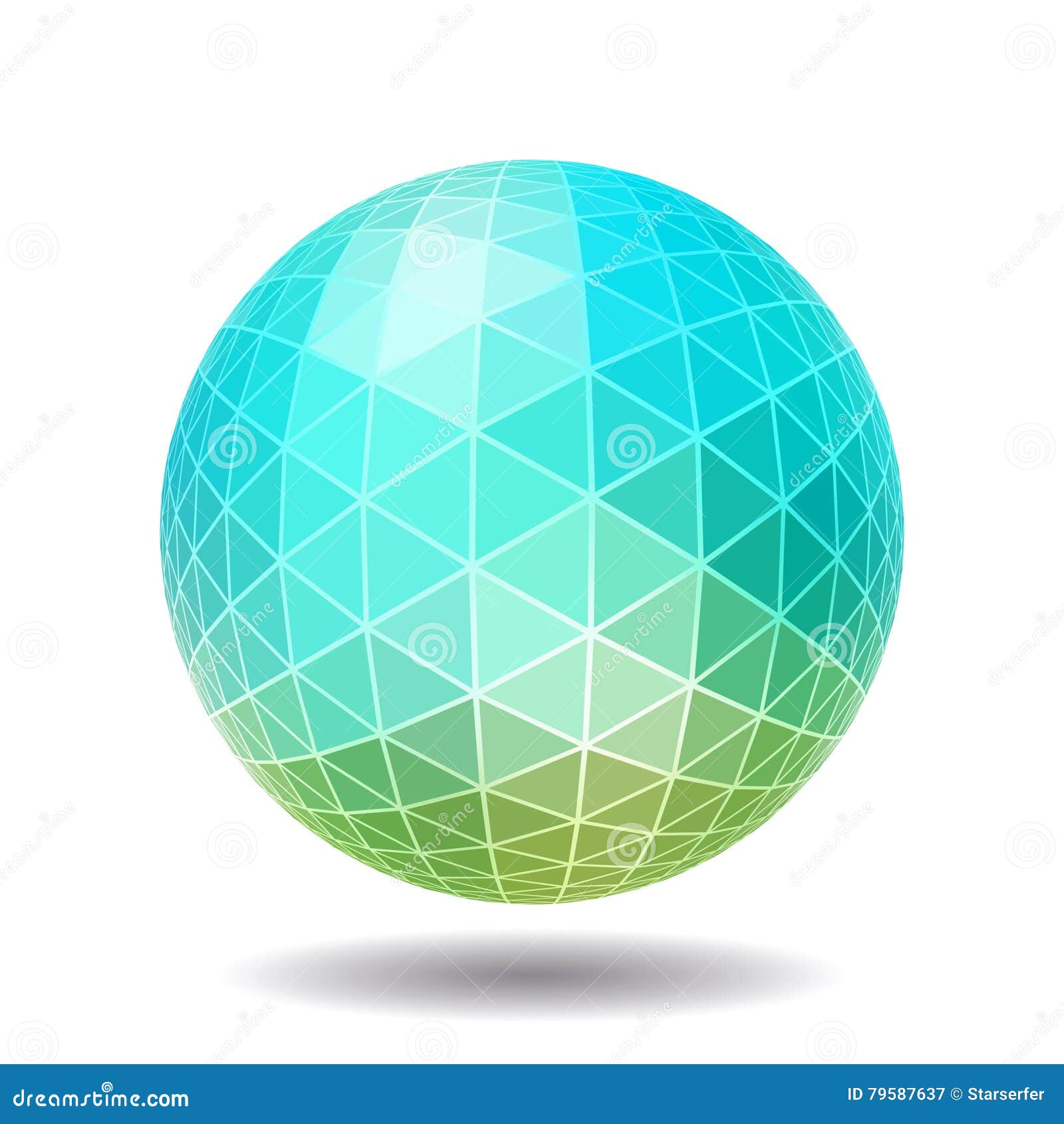 Abstract polygonal sphere stock vector. Illustration of figure - 79587637