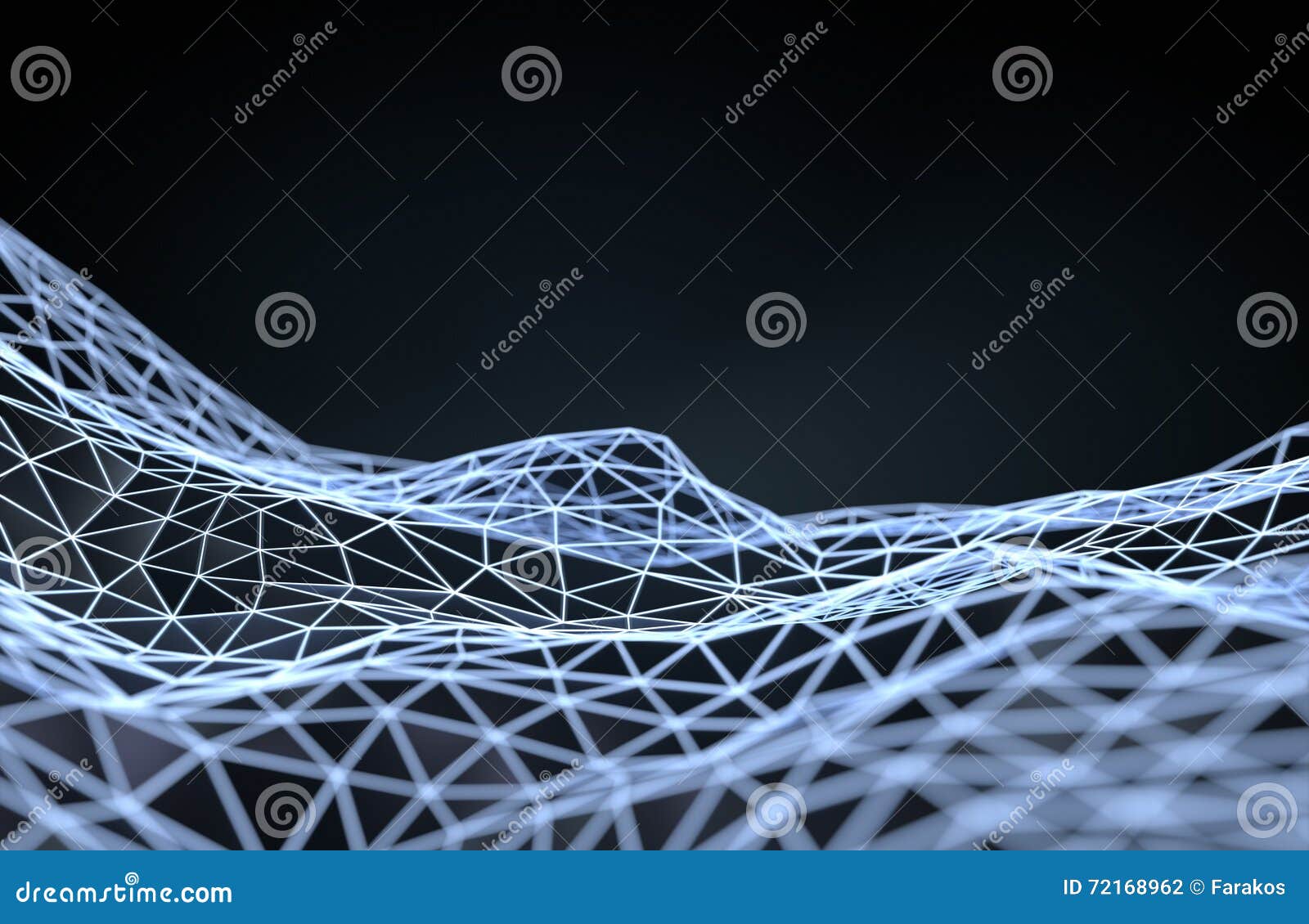 Abstract polygonal surface stock illustration. Illustration of light ...