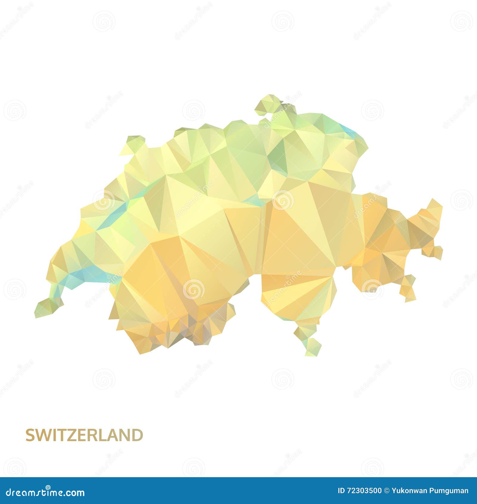 Abstract Polygonal Switzerland Map, Vector Stock Vector - Illustration ...