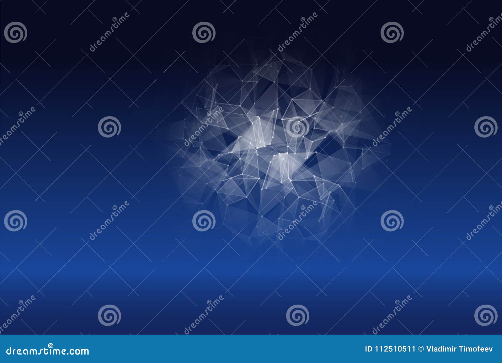 Abstract Polygonal Techno Science Background. Modern Technology Concept ...