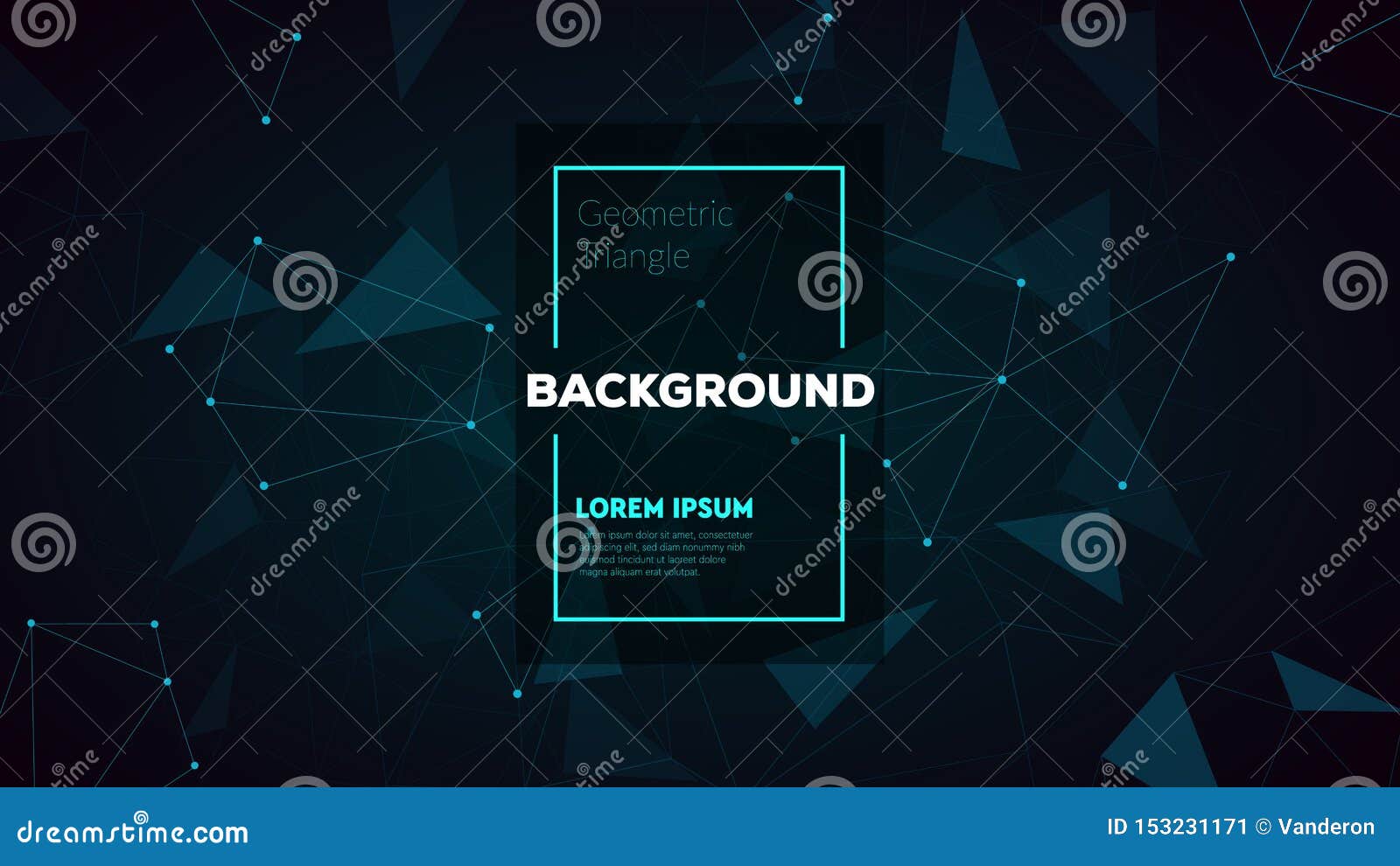 Abstract Polygonal Triangles Background with Connecting Dots and Lines ...