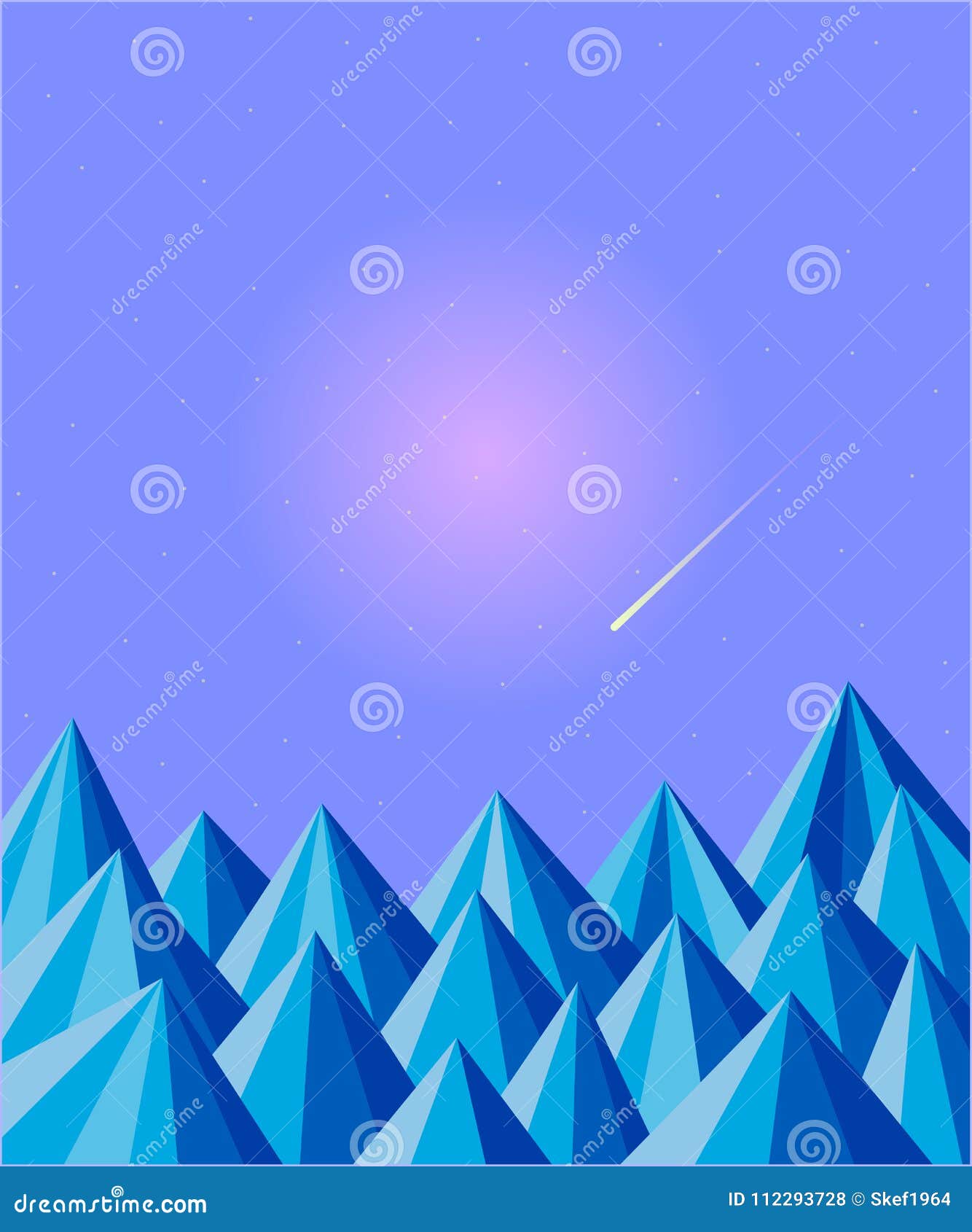 Abstract Polygonal Triangles of the Mountains and the Sky. Stock Vector ...