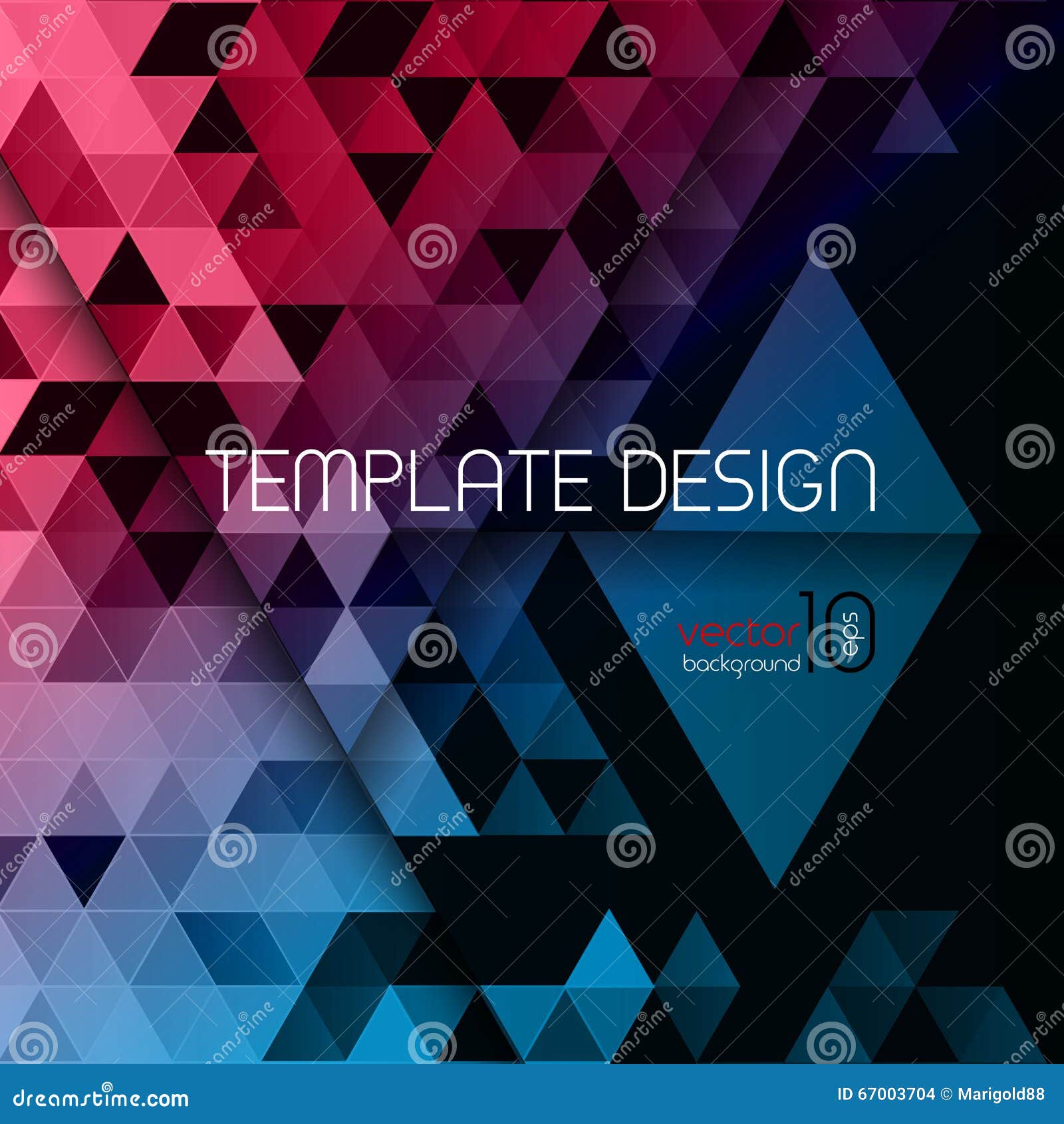 Abstract Polygonal Triangles Poster. Stock Vector - Illustration of ...