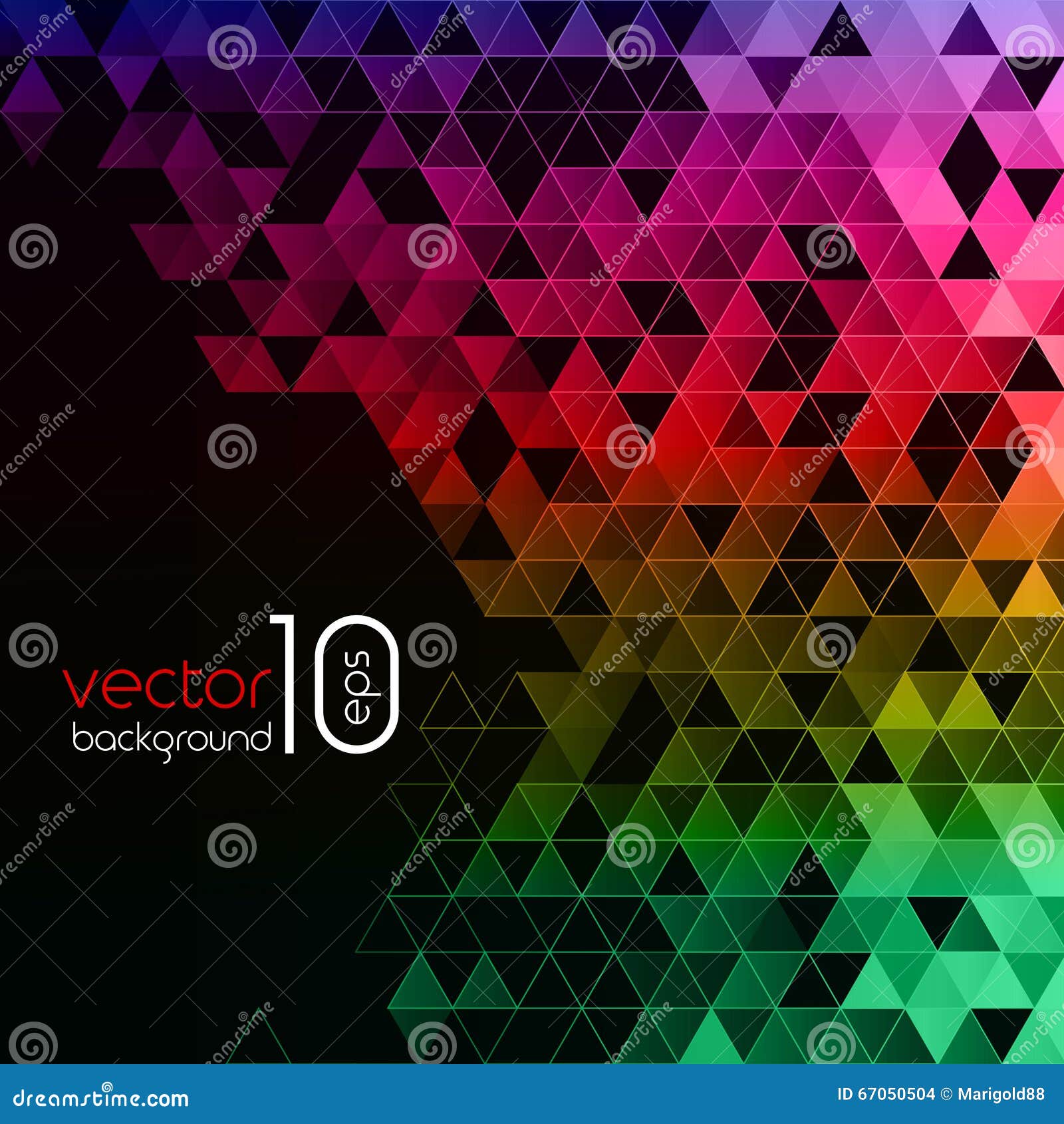 Abstract Polygonal Triangles Poster. Stock Vector - Illustration of ...