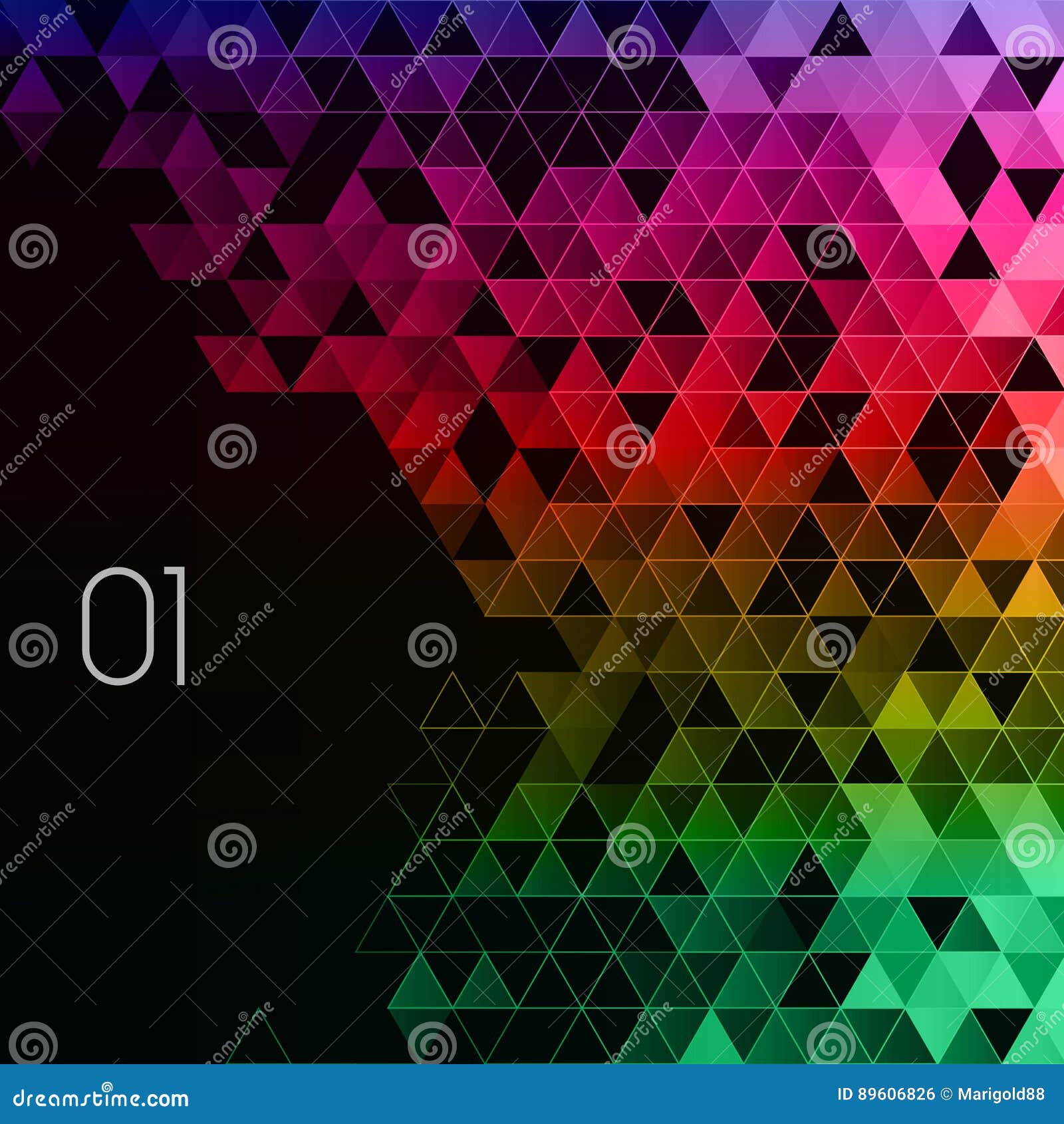 Abstract Polygonal Triangles Poster. Stock Vector - Illustration of ...