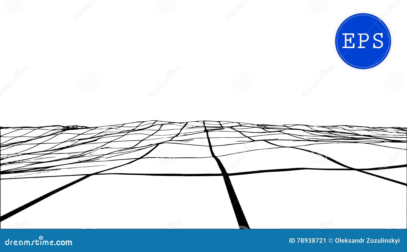 Abstract Polygonal Wave Wireframe Background. Vector Illustration ...
