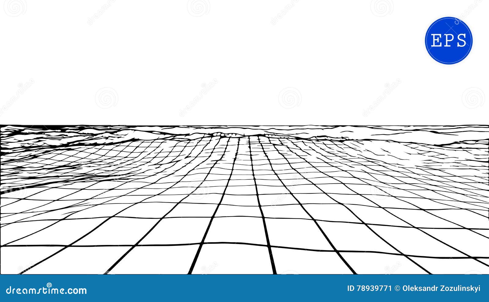 Abstract Polygonal Wave Wireframe Background. Vector Illustration ...
