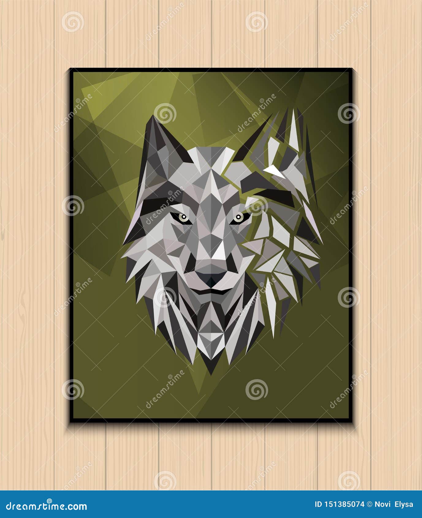 Abstract Polygonal Wolf Head Design Stock Vector - Illustration of icon ...