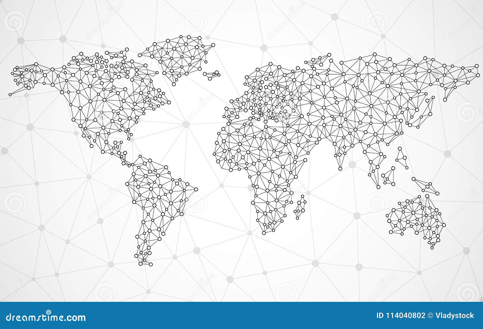 Abstract Polygonal World Map with Dots and Lines Stock Vector ... Abstract Polygonal World Map with Dots and Lines Stock Vector ...