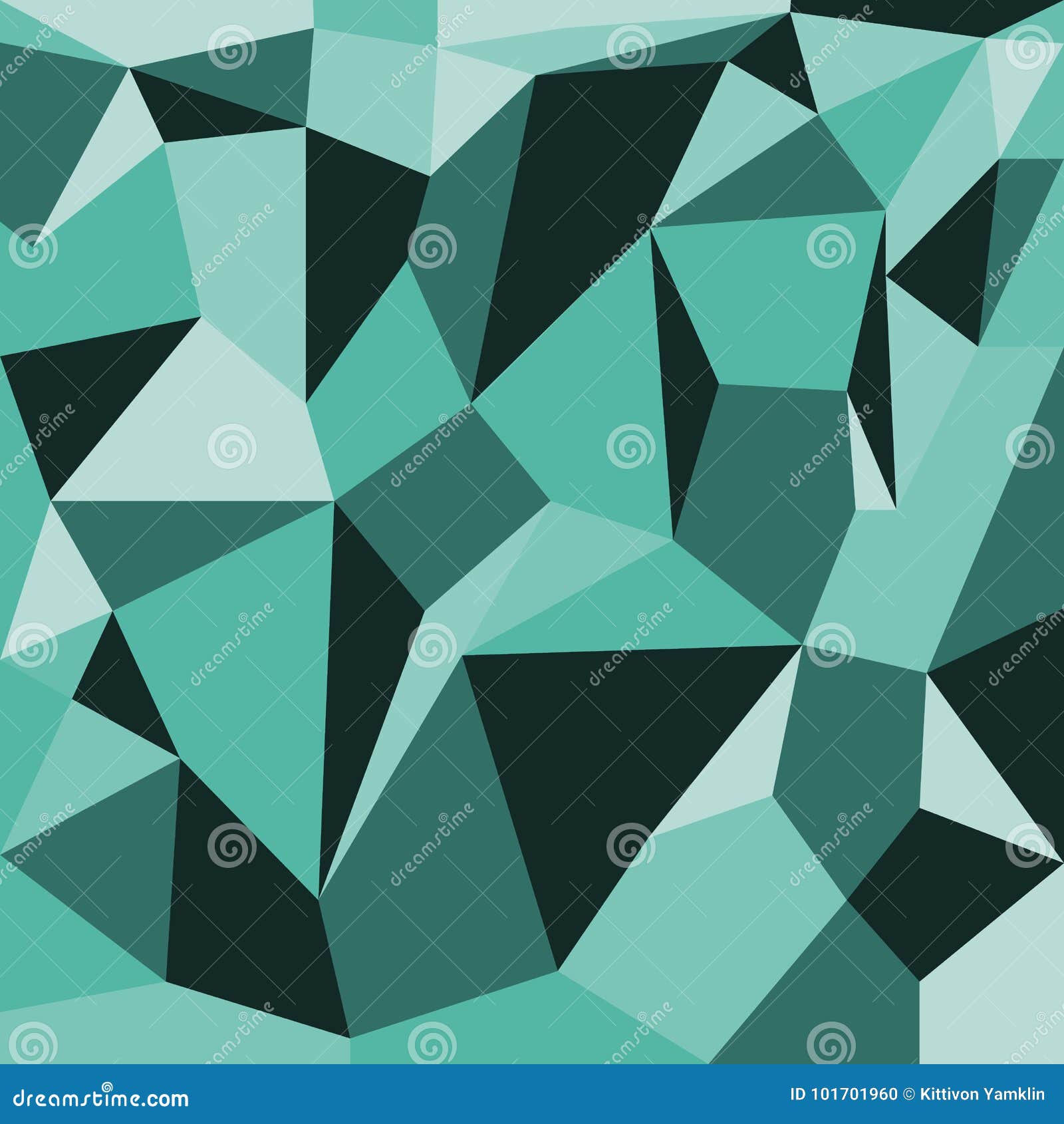 Abstract Polygons Green Background Stock Vector - Illustration of blue ...