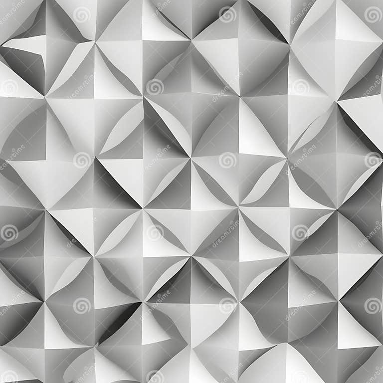Abstract of Polygons on White Background. White 3D Wall Geometric ...