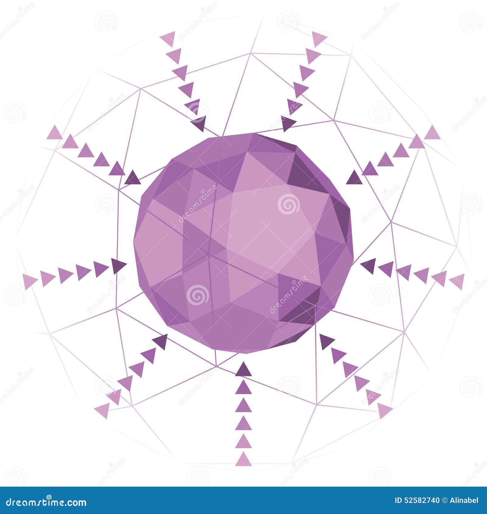 Abstract Polyhedrons Background Design. Vector Illustration. Crystals ...