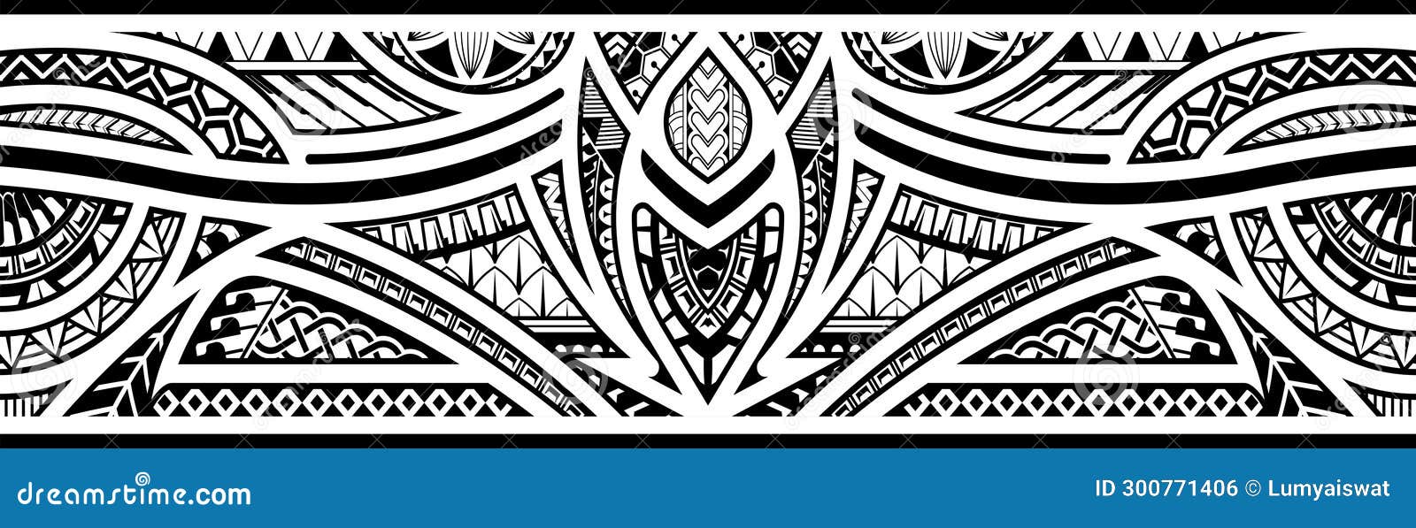 Abstract Polynesian Ethnic Pattern Stock Vector - Illustration of ...